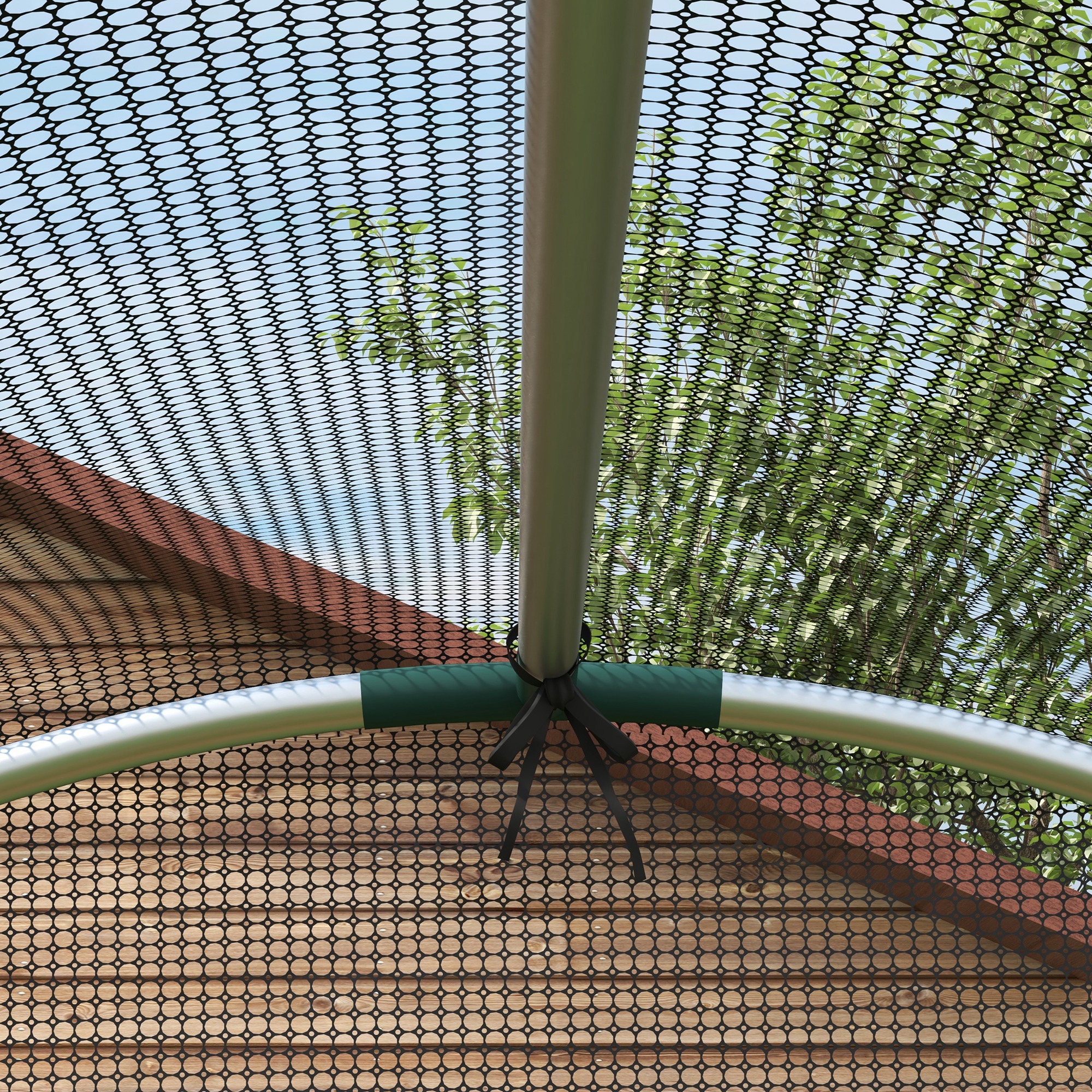 Outsunny Galvanized Steel Crop Cage, Plant Protection Tent with ...