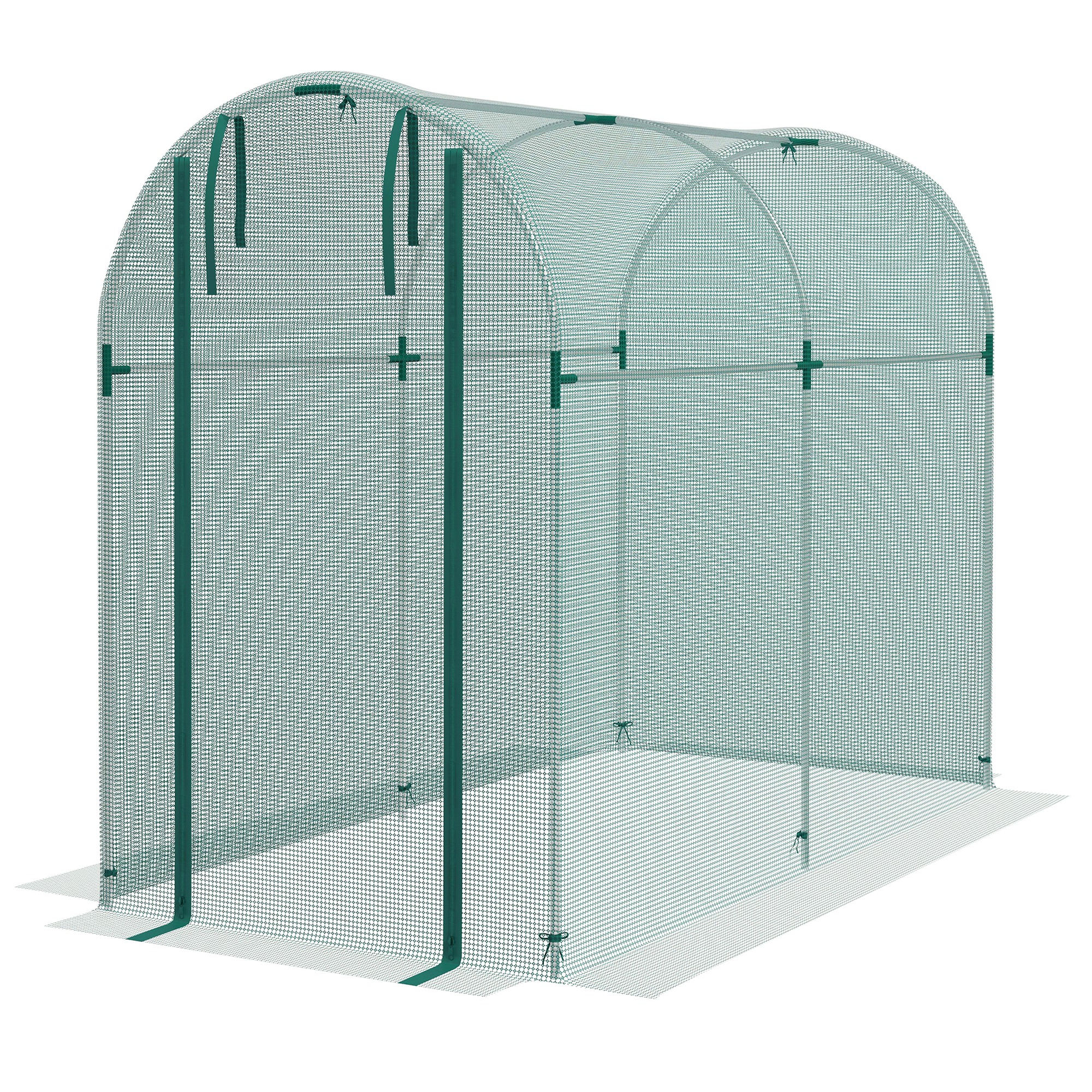 Outsunny Galvanized Steel Crop Cage, Plant Protection Tent with ...