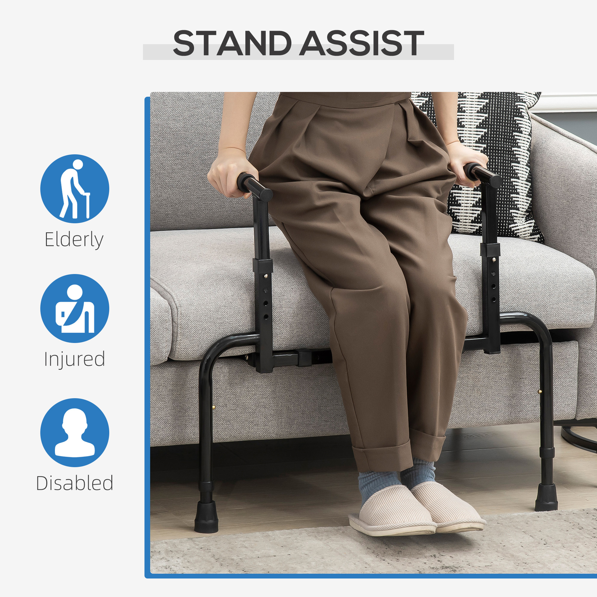 HOMCOM Stand Assist, Chair Lift Assist Devices for Seniors, Injured and ...