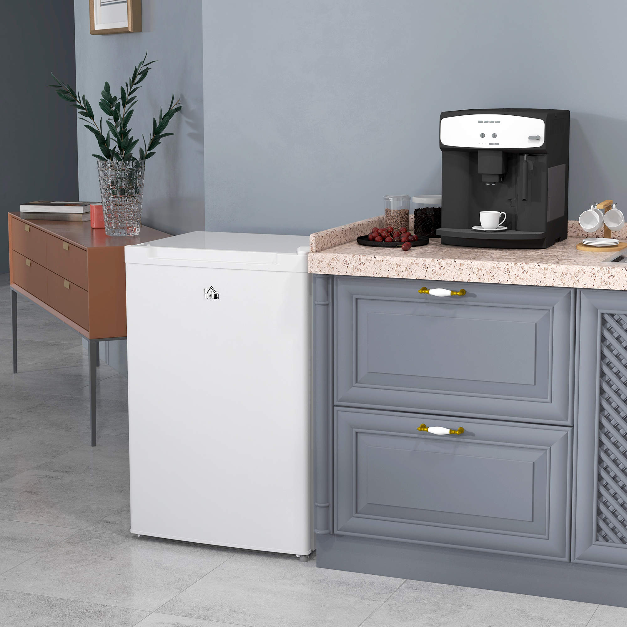 HOMCOM Upright Freezer, 3 Cu.Ft Mini Freezer with Reversible Single ...