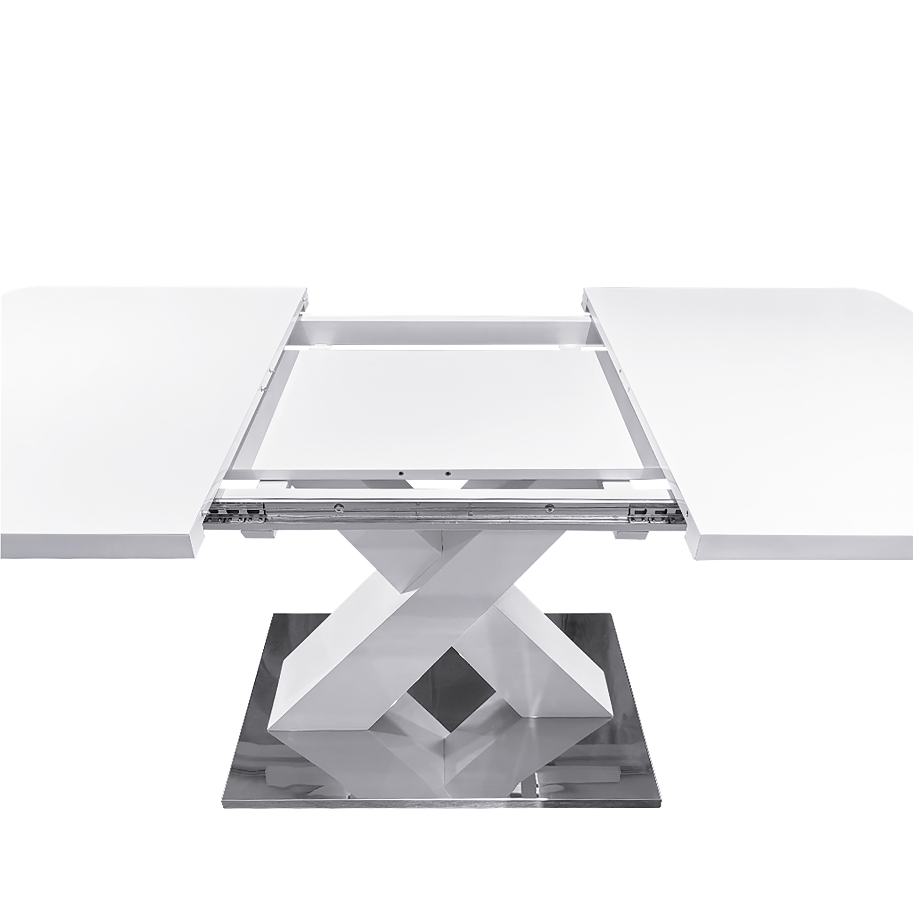 Modern Square Dining Table, White | Aosom.com
