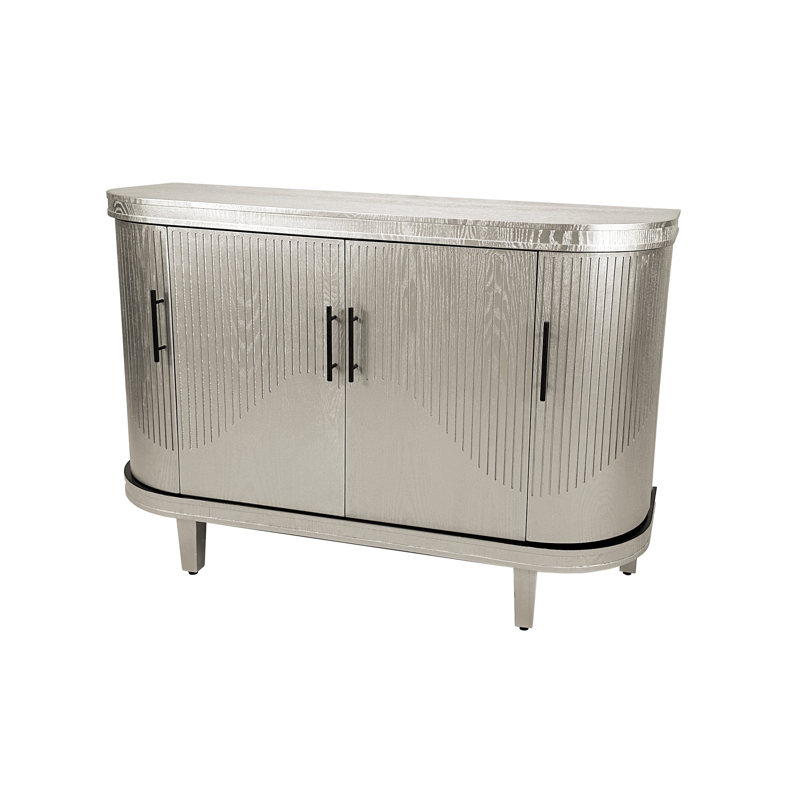 Modern Curved Sideboard, Champagne | Aosom.com