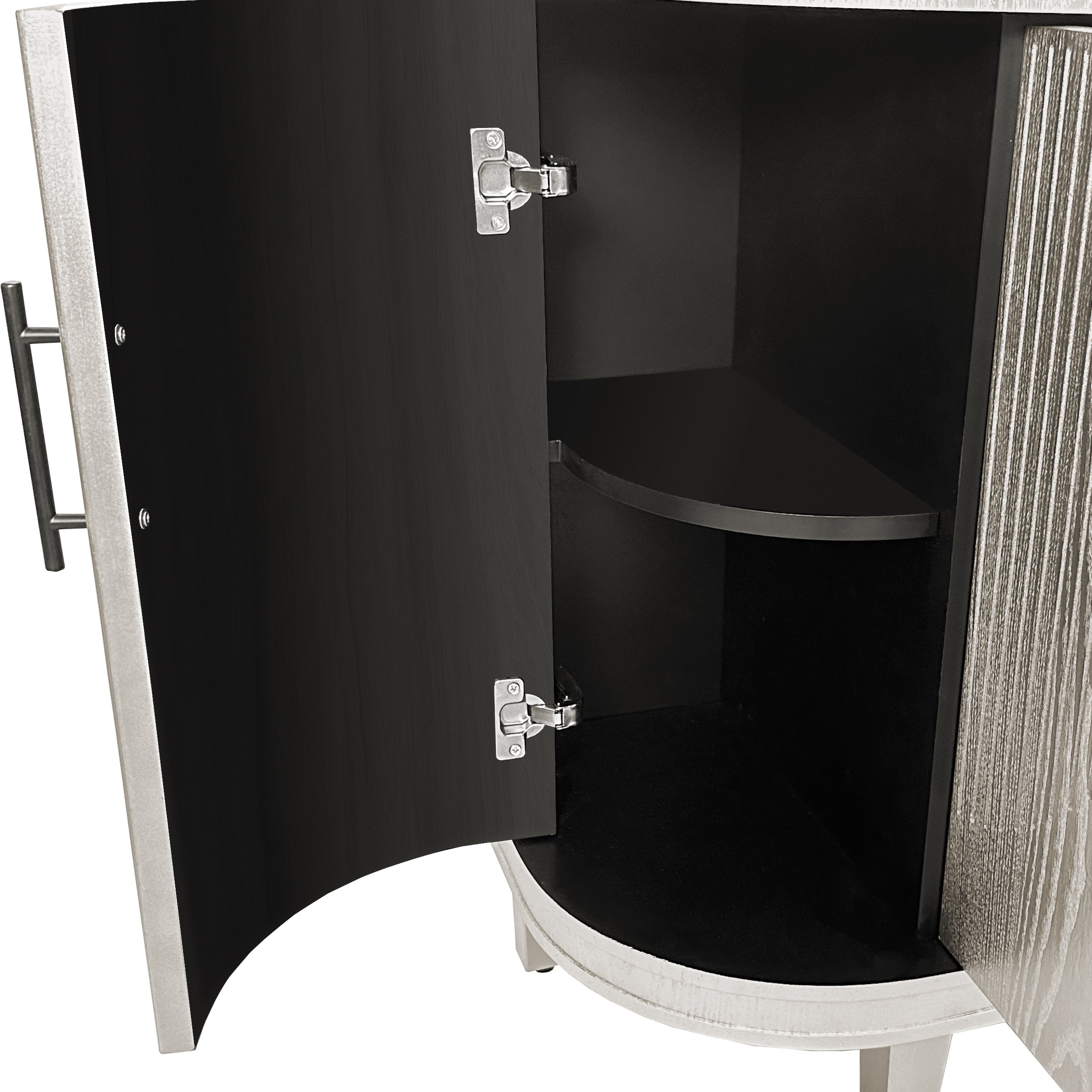 Modern Curved Sideboard, Champagne | Aosom.com