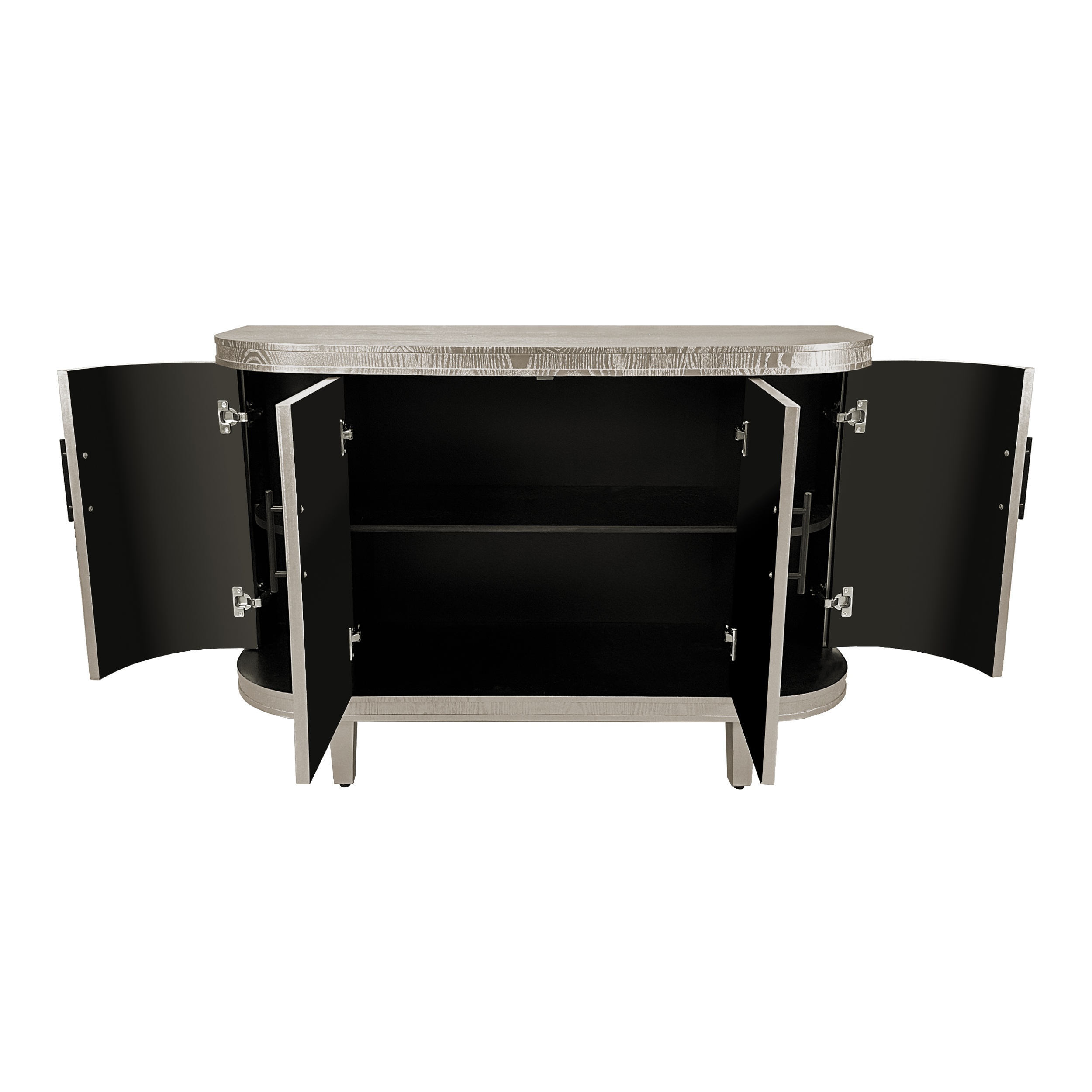 Modern Curved Sideboard, Champagne | Aosom.com
