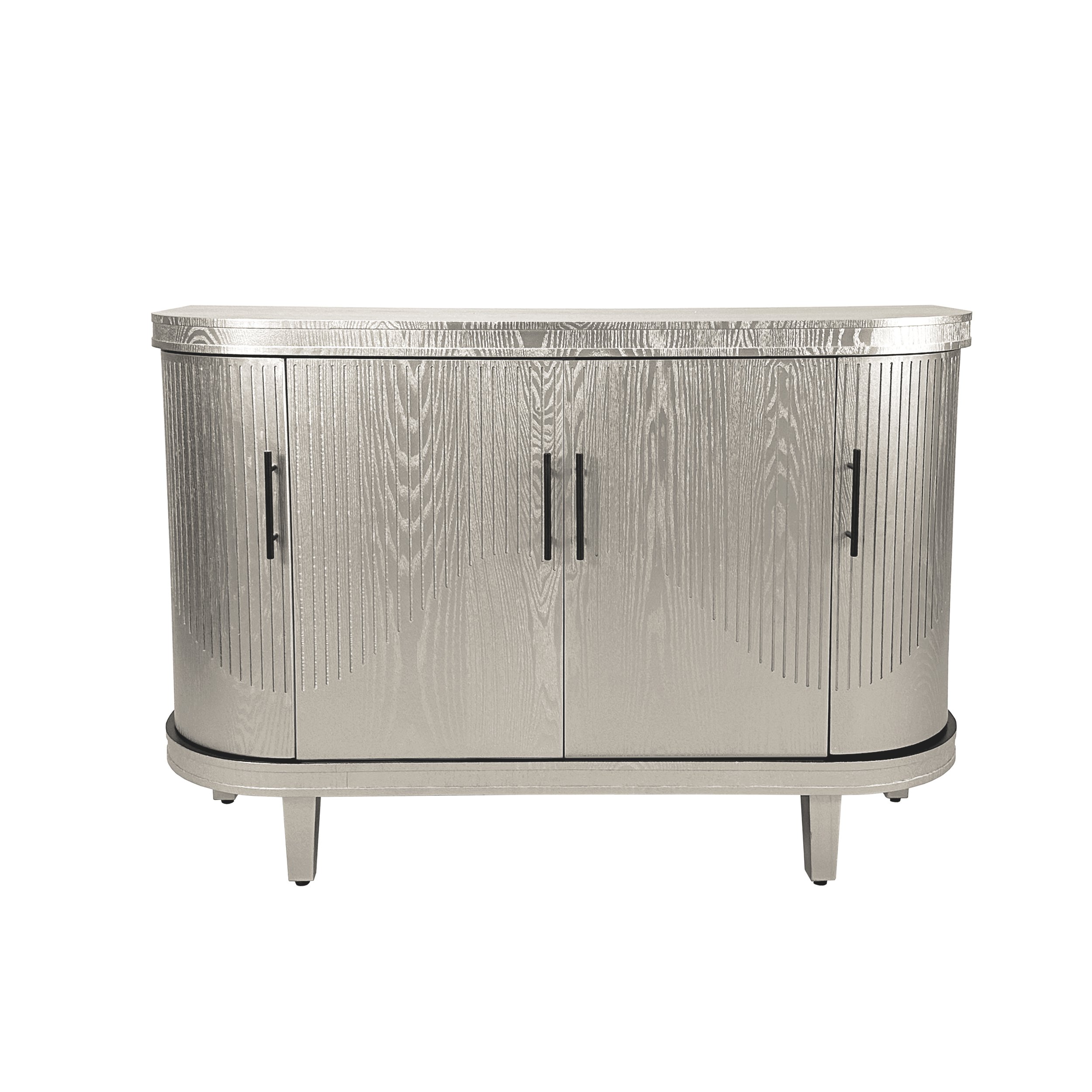 Modern Curved Sideboard, Champagne | Aosom.com