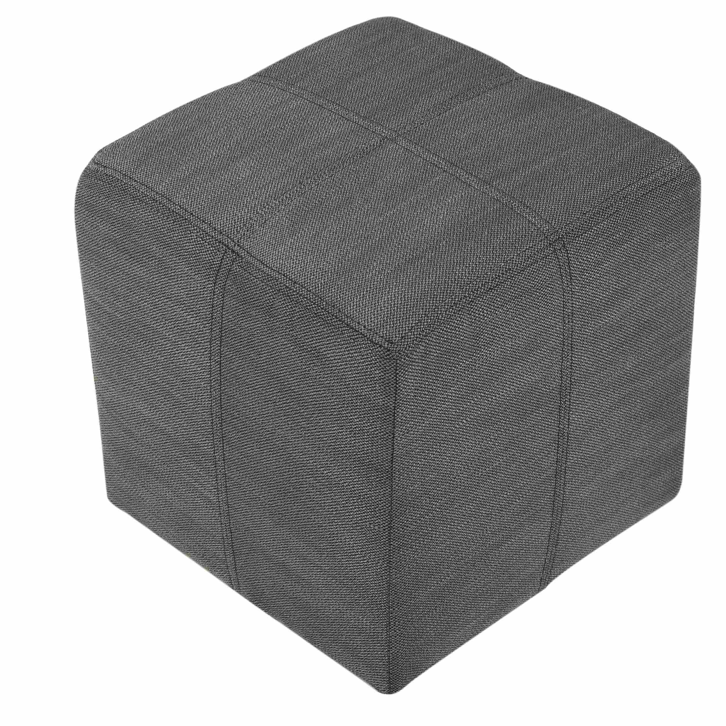 Storage Ottoman Bench with 2 Nested Ottoman Cubes, Gray | Aosom.com