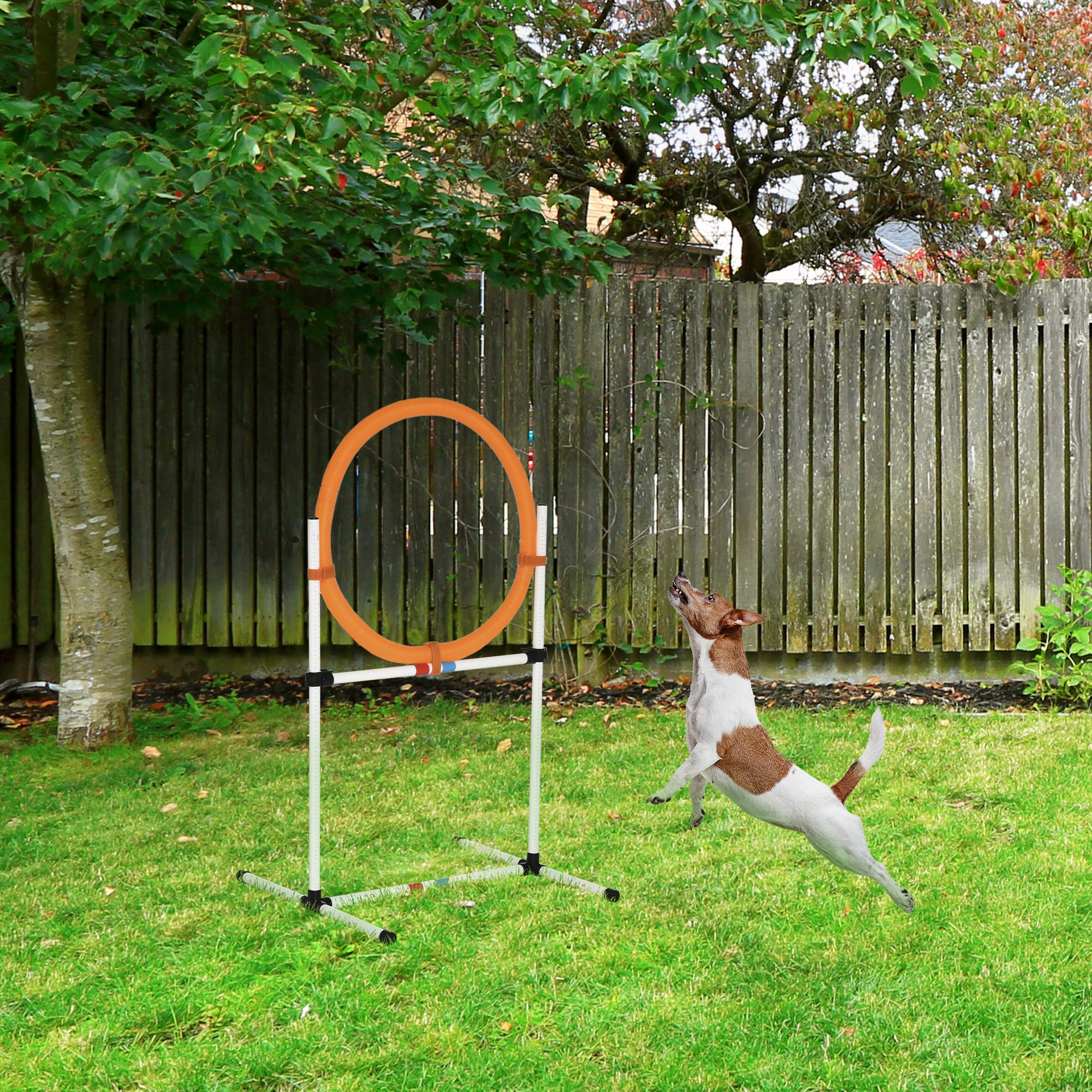 PawHut Pet Dog Cat Backyard Agility Jumping Fitness Exercise Hurdle Bar ...