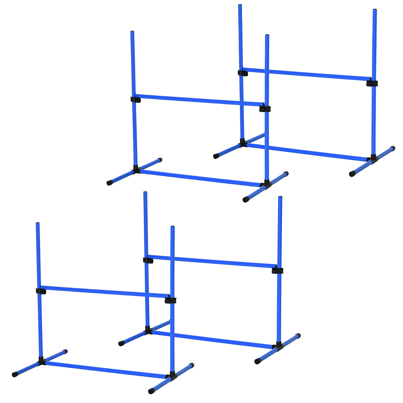 PawHut 4 Piece Adjustable Dog Jump Bar Agility Training Equipment With ...