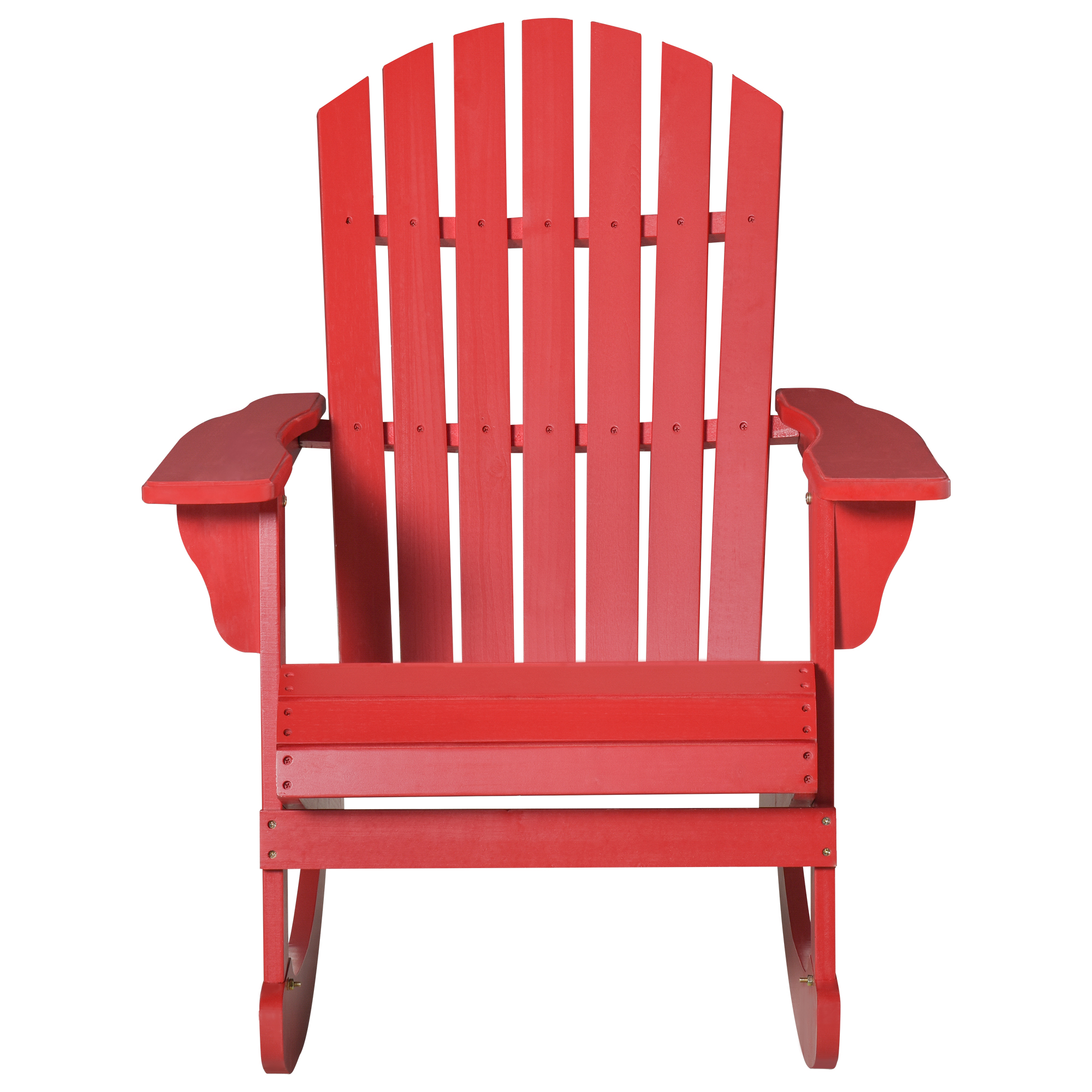 Outsunny Wooden Adirondack Rocking Chair with Slatted Wooden Design ...