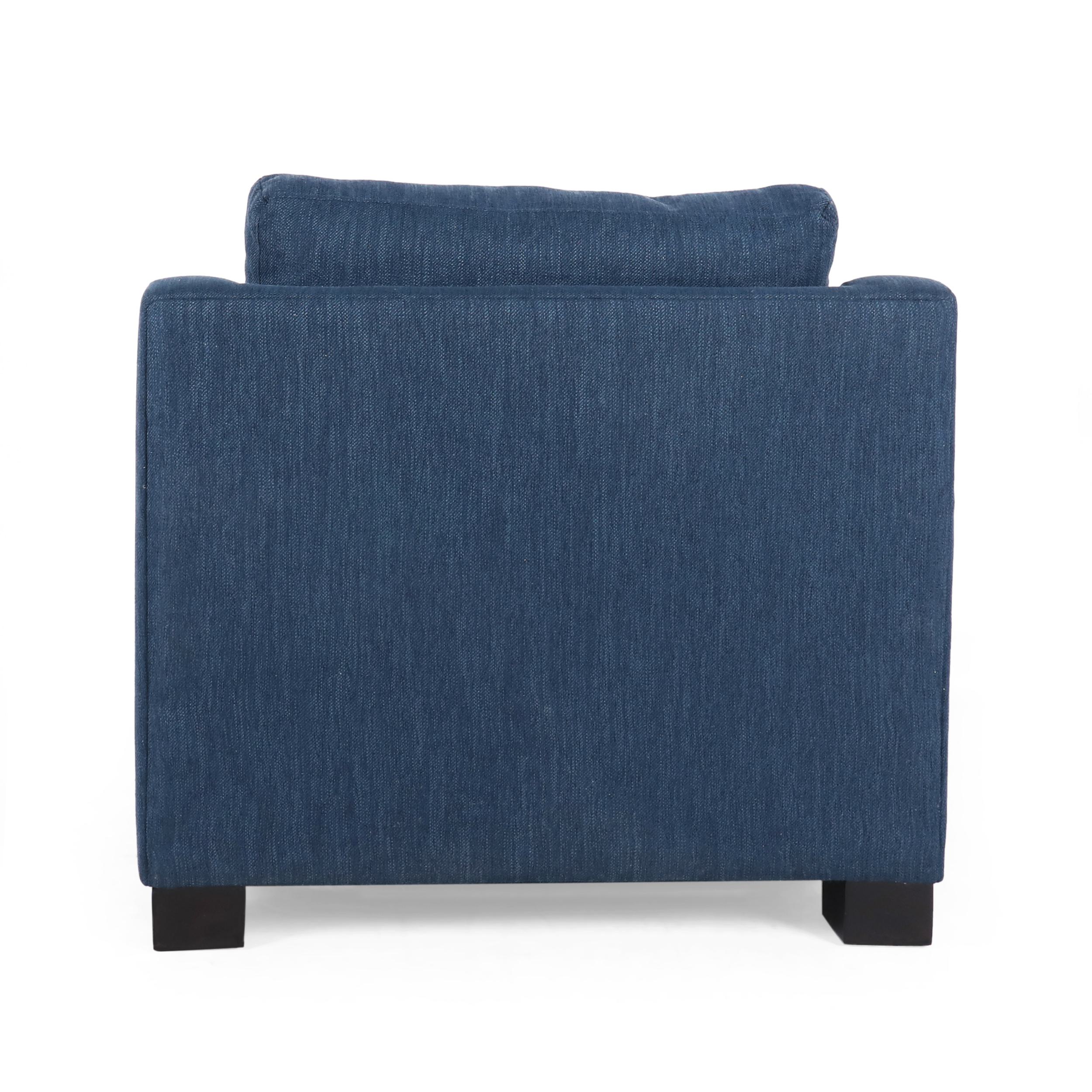 Accent Upholstered Club Chair with Contemporary Design, Navy Blue ...