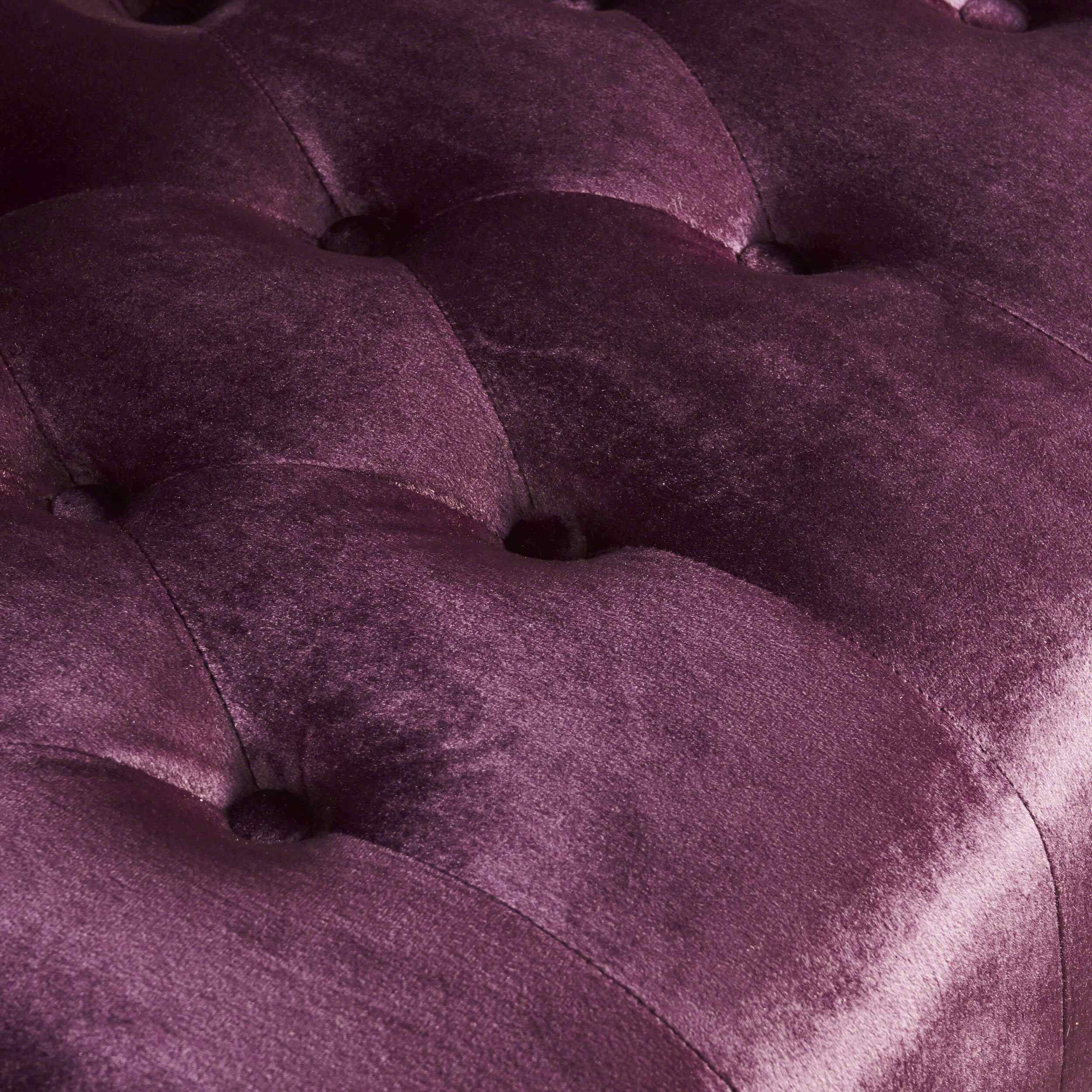 Modern Glam Loveseat Sofa with Velvet Upholstery, Raisin | Aosom.com