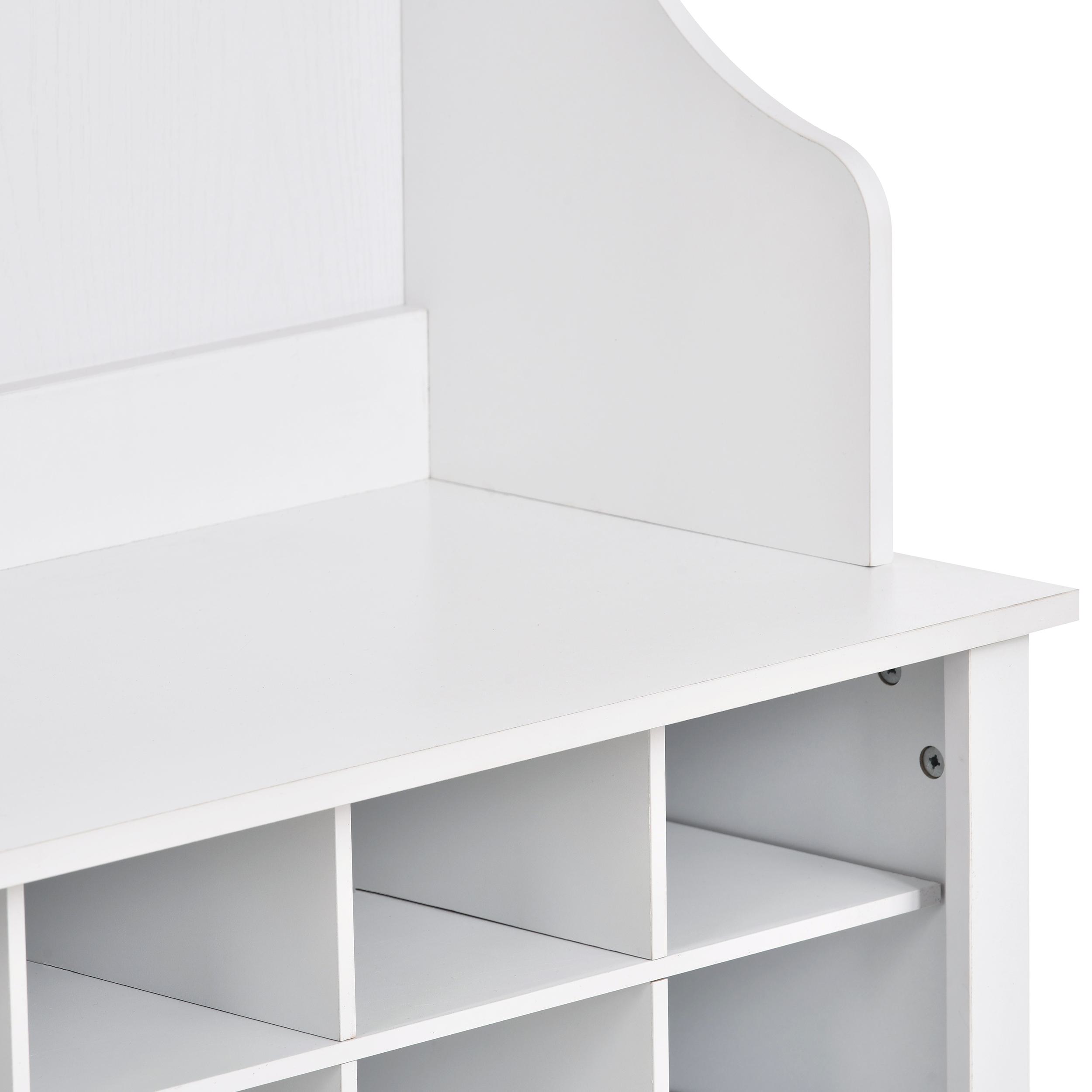 Vinsetto 60" Modern Wide Hall Tree with Metal Hooks, Entryway Bench, 24 ...