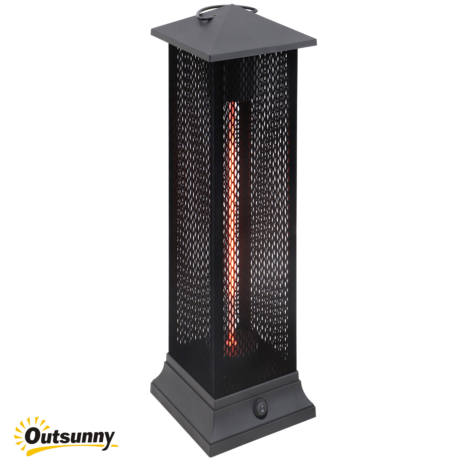 Outsunny Electric Patio Heater with Tip-Over Protection, 1500W Outdoor ...