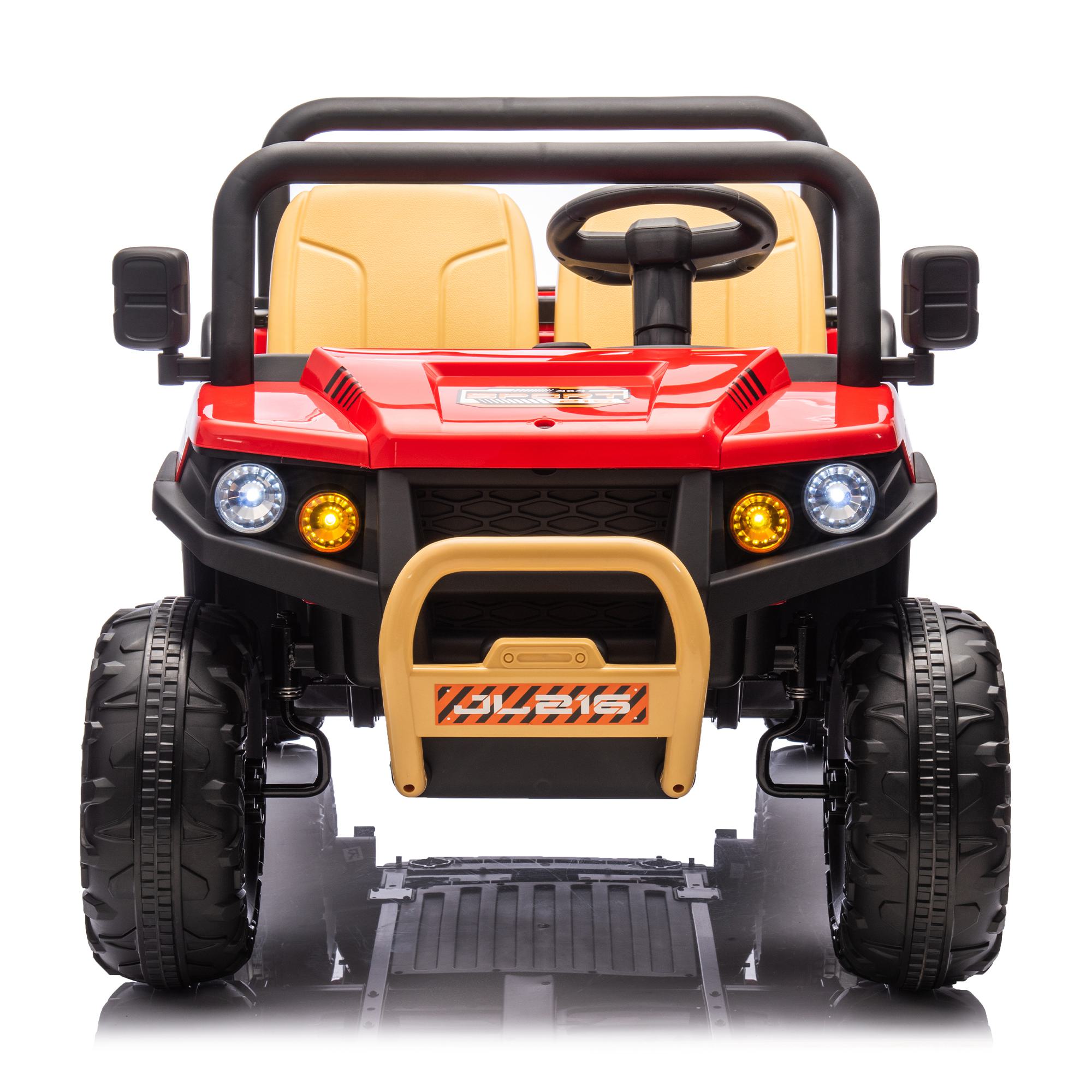 24V 2-Seater Kids Ride On UTV with Parent Control, Red | Aosom.com