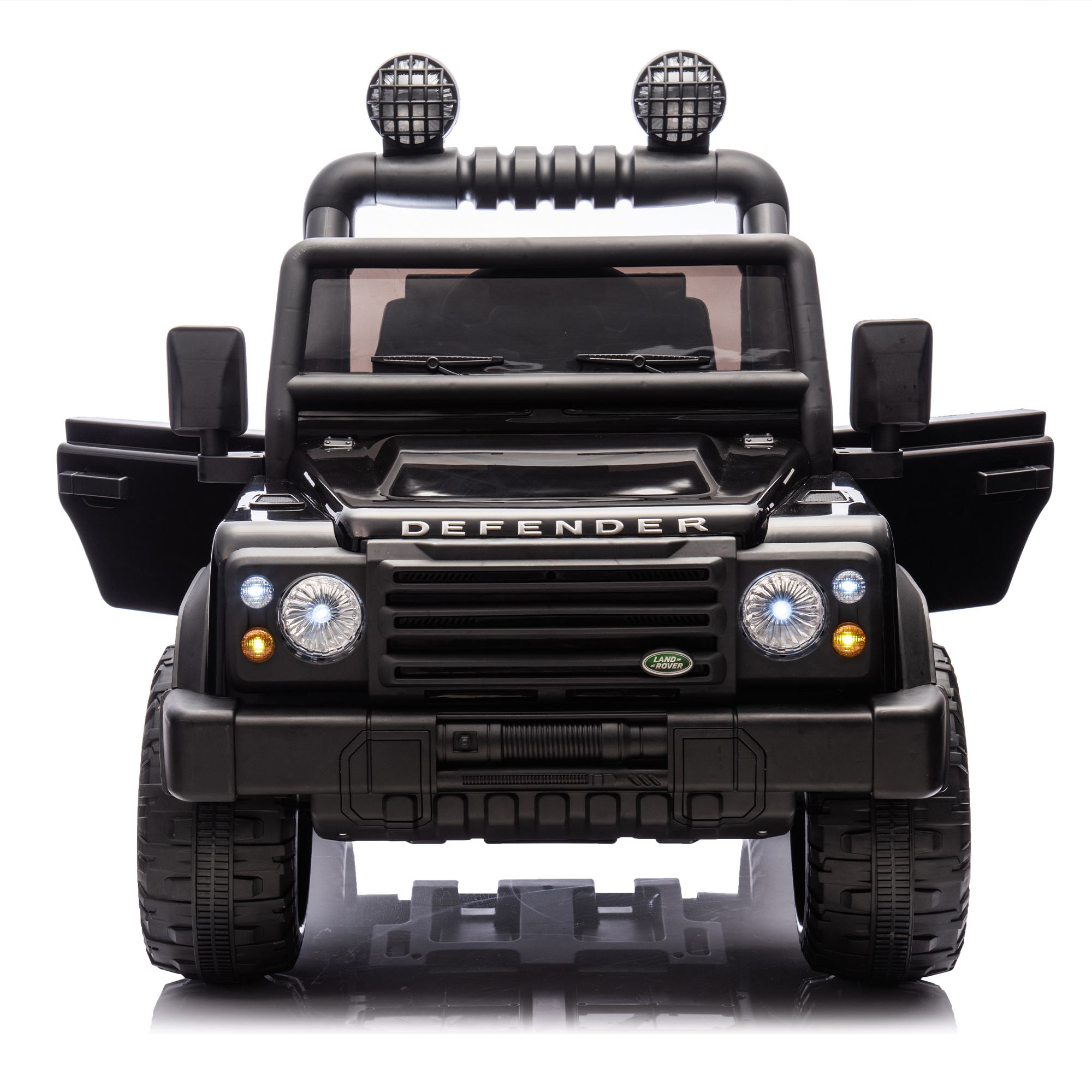 24V Licensed 2015 Land Rover Defender 90 Kids Ride-On Car with Parent ...