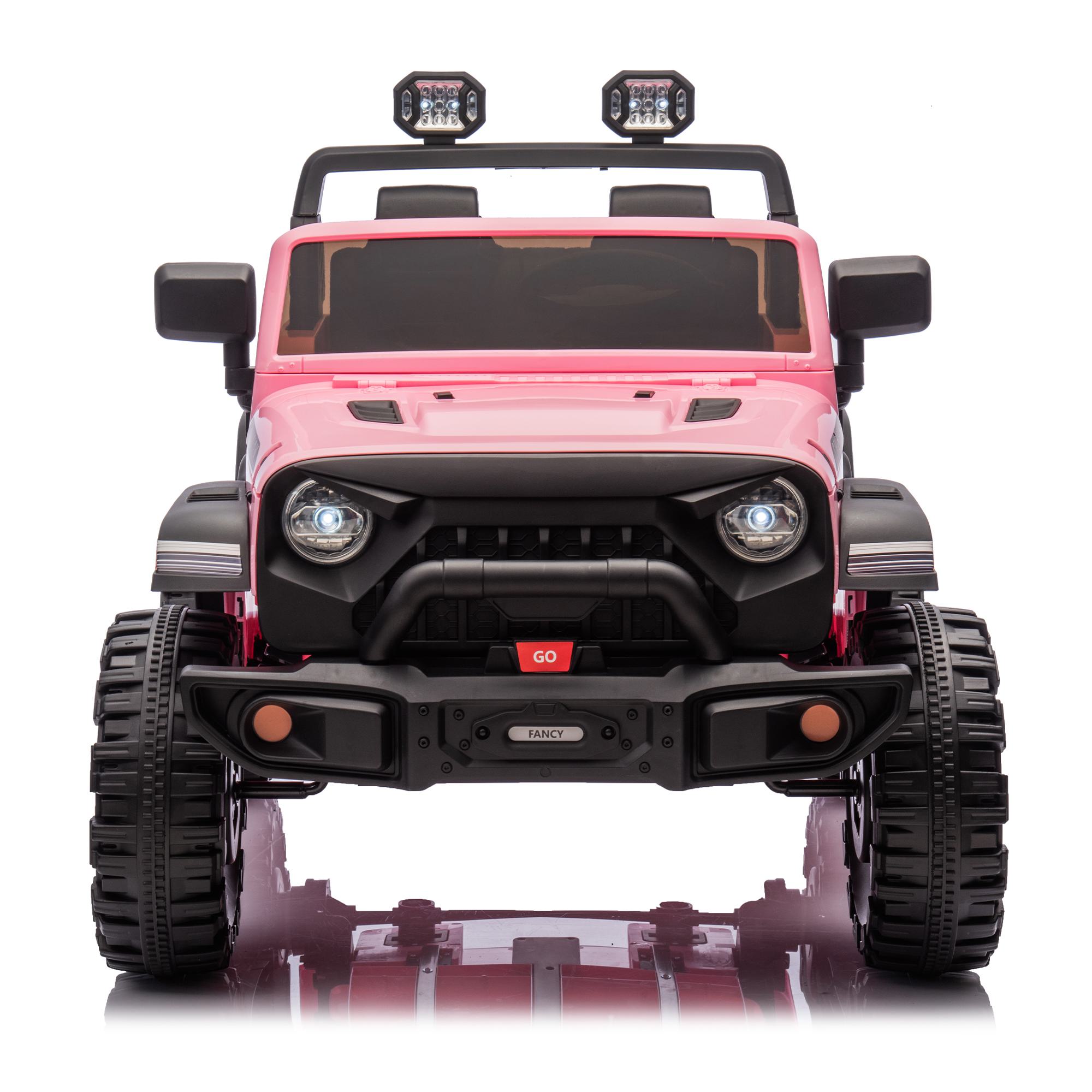 24V 2-Seater Kids Ride-On Car with Parent Control, Pink | Aosom.com