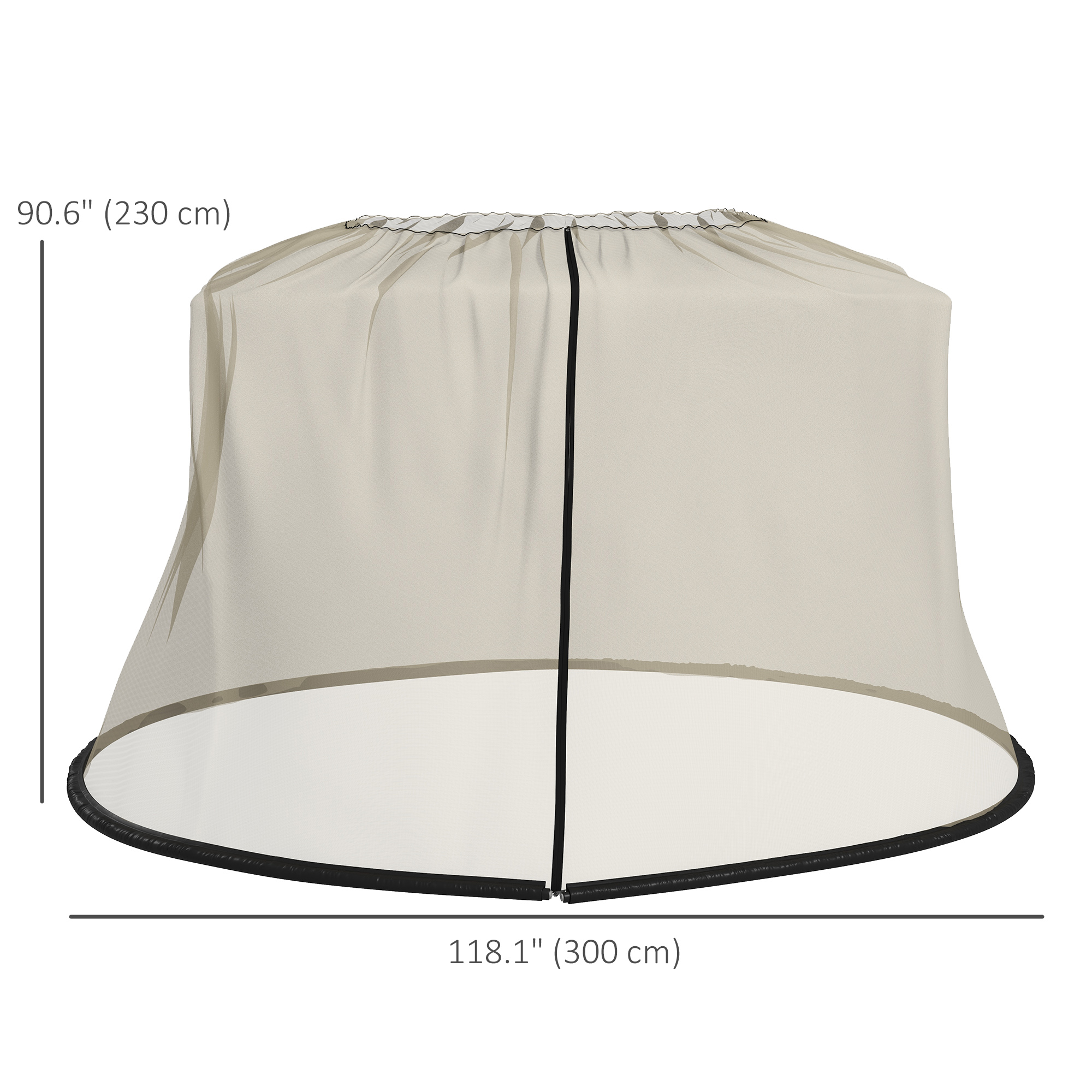 Outsunny 7.5FT Umbrella Table Screen Mosquito Bug Net, Garden Large ...