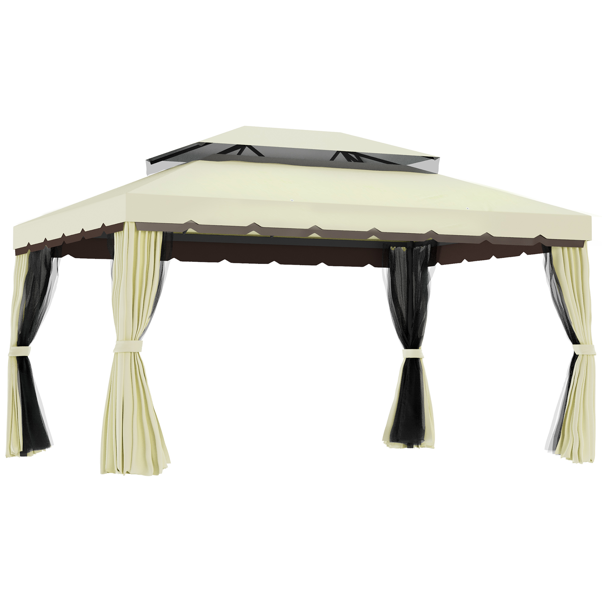 Outsunny 10’ x 13’ Metal Frame Outdoor Outdoor Patio Canopy with ...