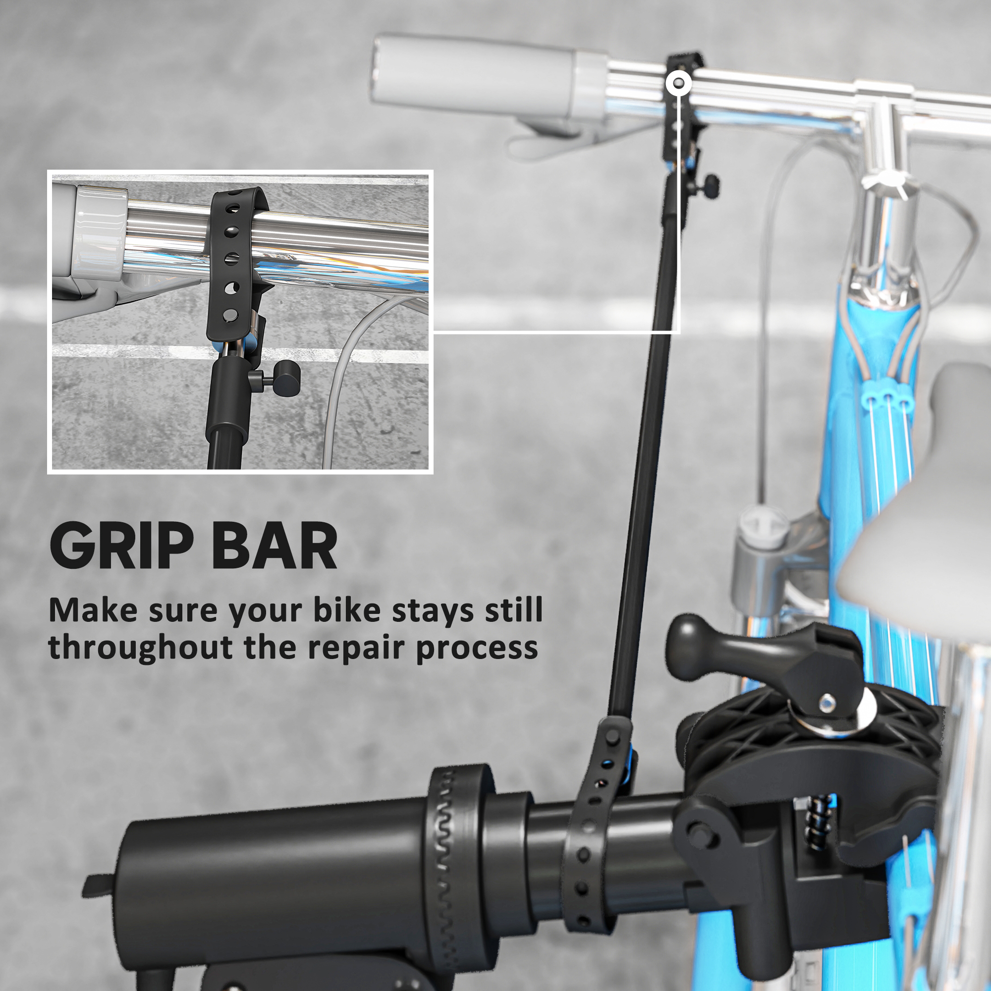 HOMCOM Bicycle Repair Stand (Max 88 lbs), Bike Fixing Stand, Height ...