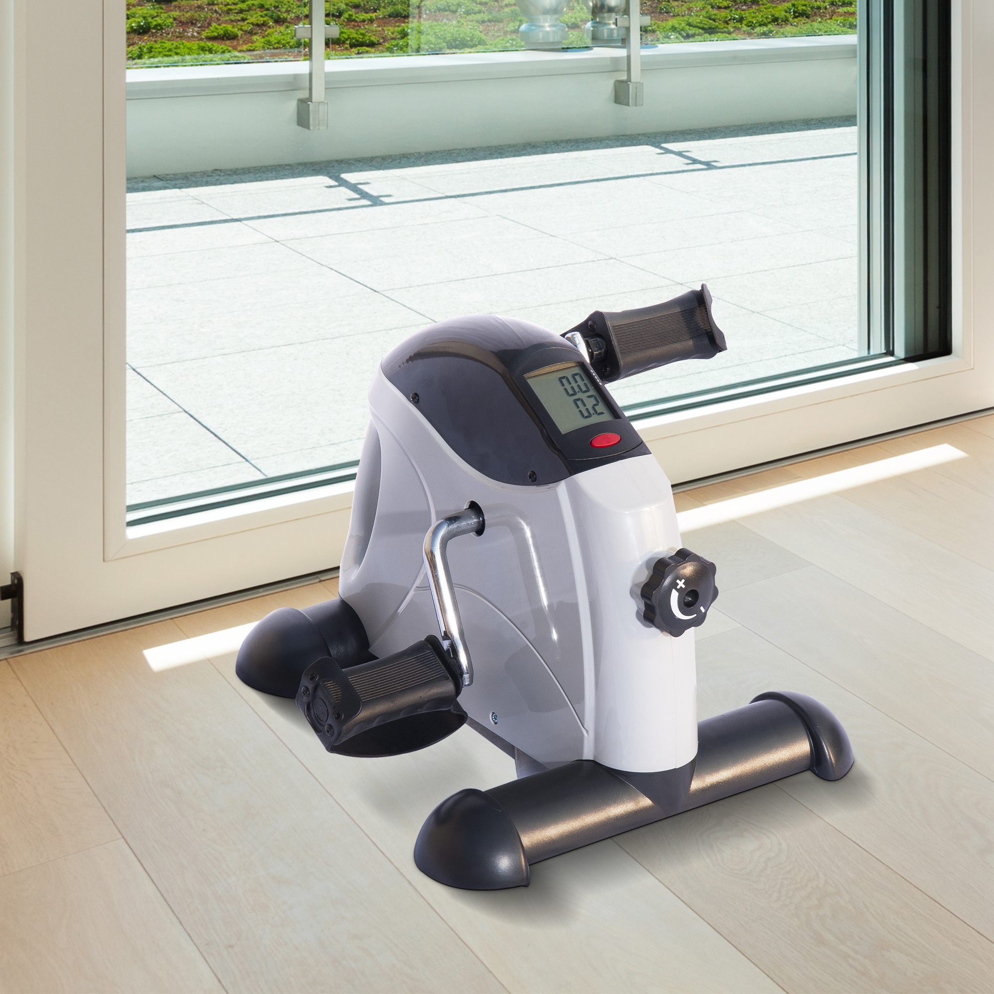 Soozier Pedal Exerciser Portable Mini Exercise Bike Indoor Cycle ...