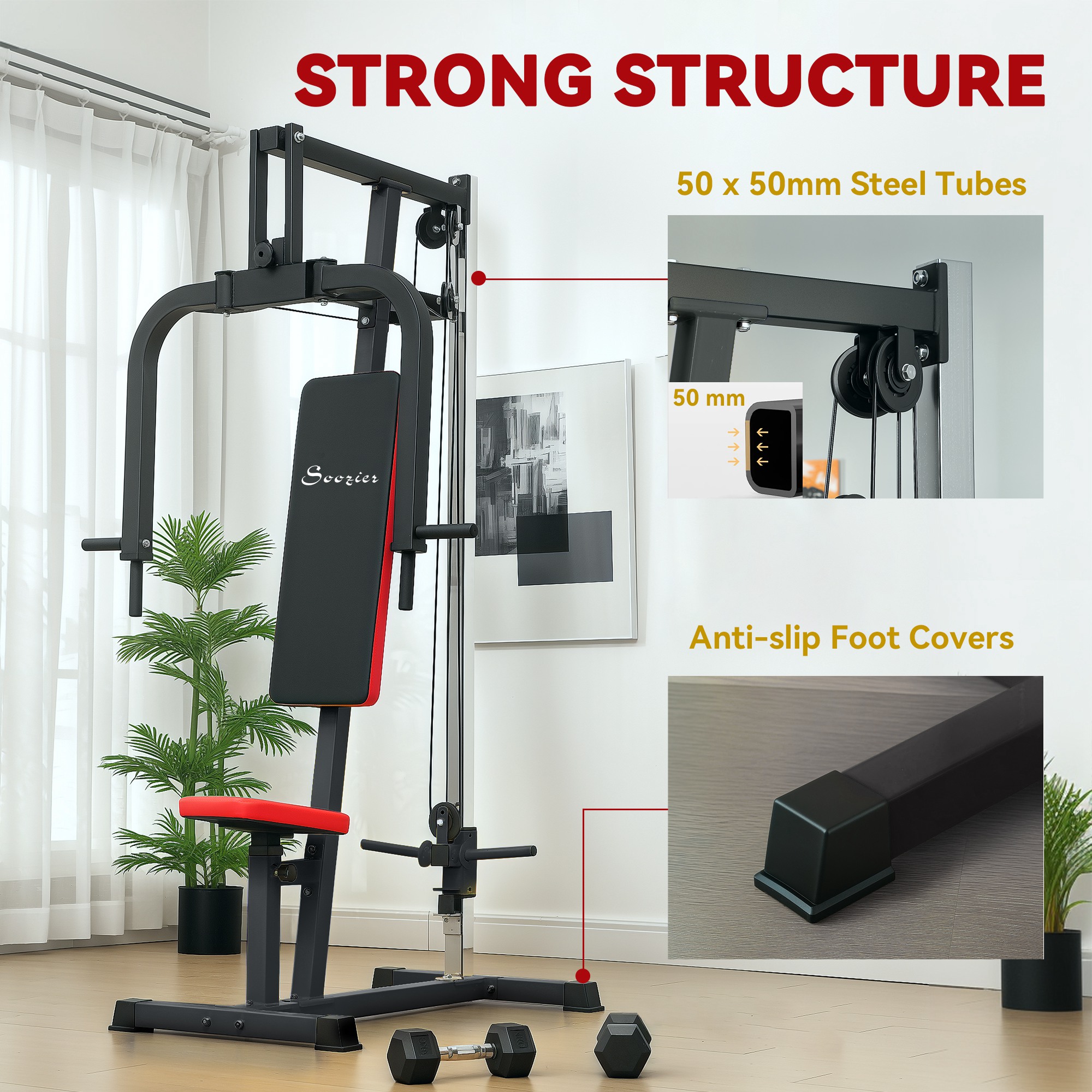 Soozier Chest Fly and Chest Press Machine for Back, Pectoral, Rear ...