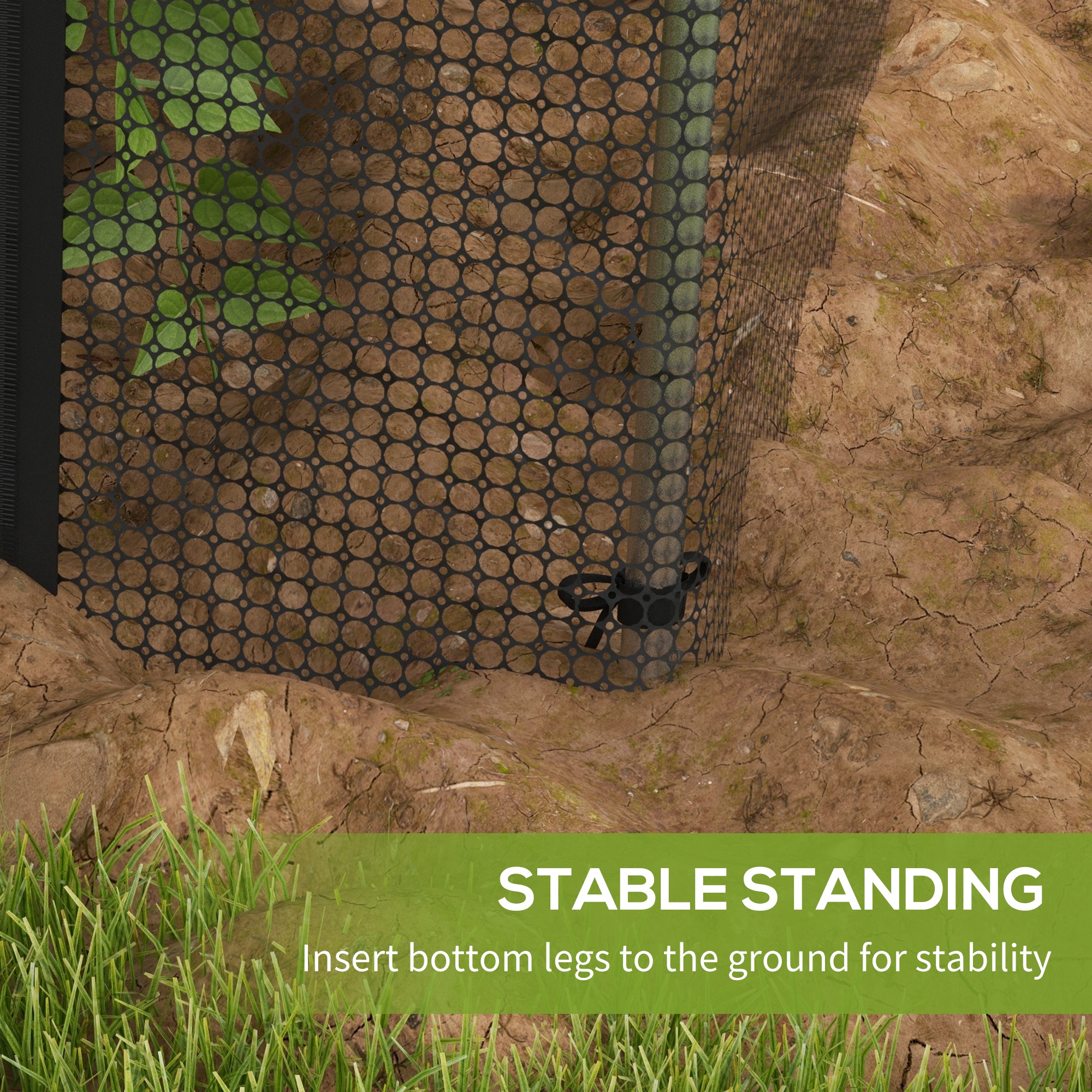Outsunny Galvanized Steel Crop Cage, Plant Protection Tent with ...