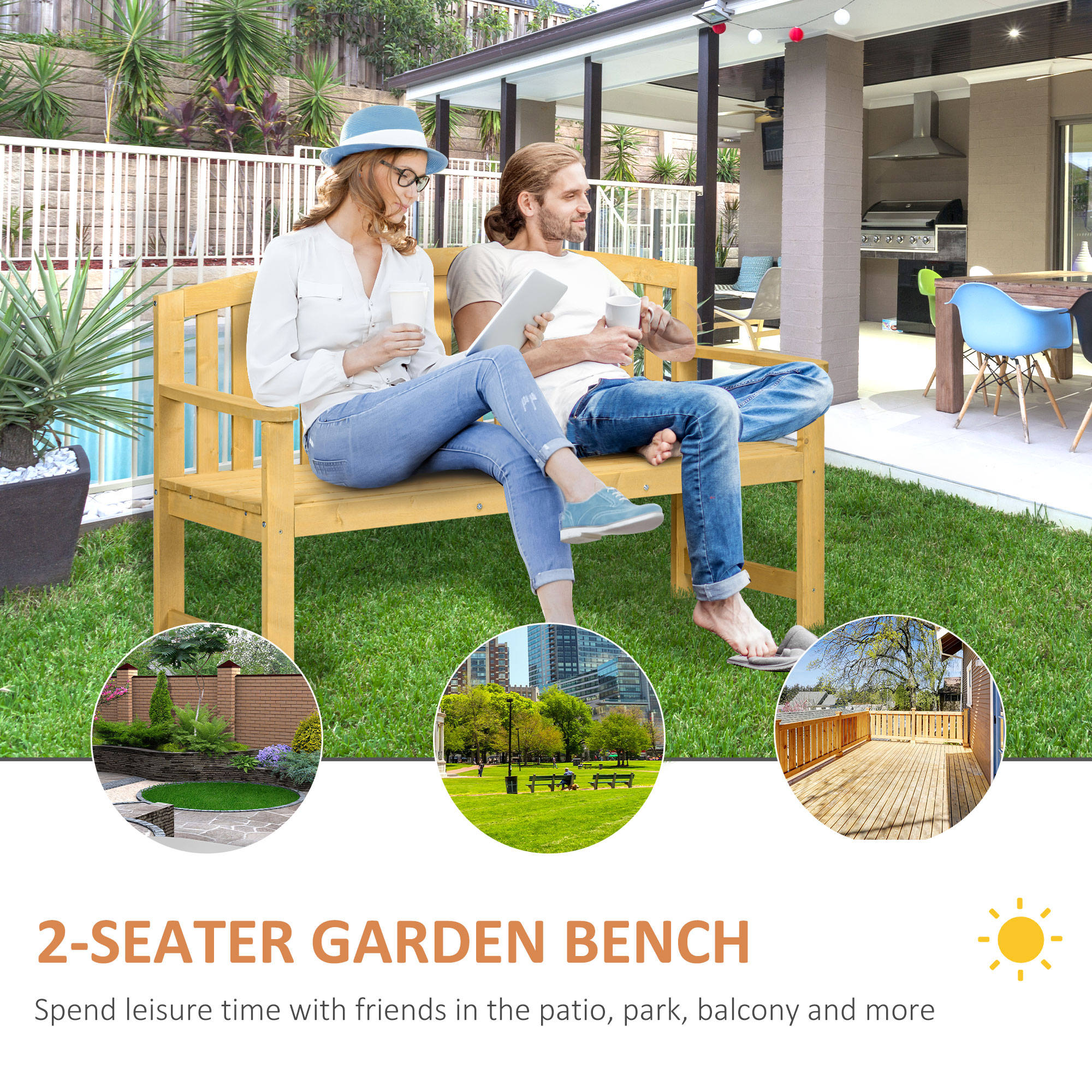 2 seat garden chair store