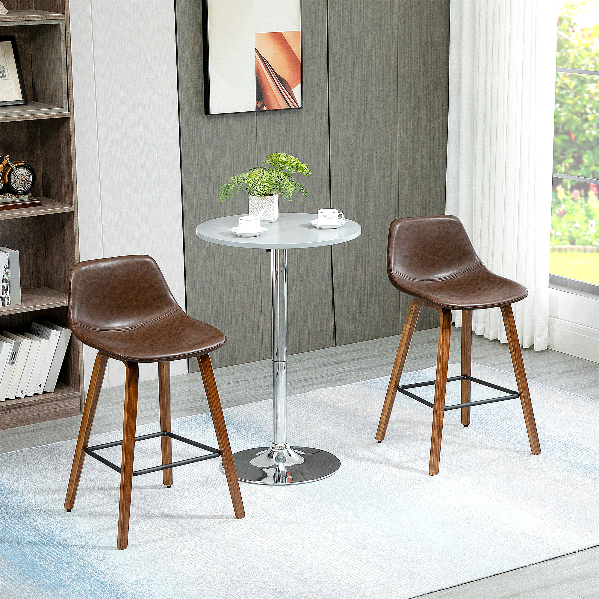 Mid century bar stools with backs store