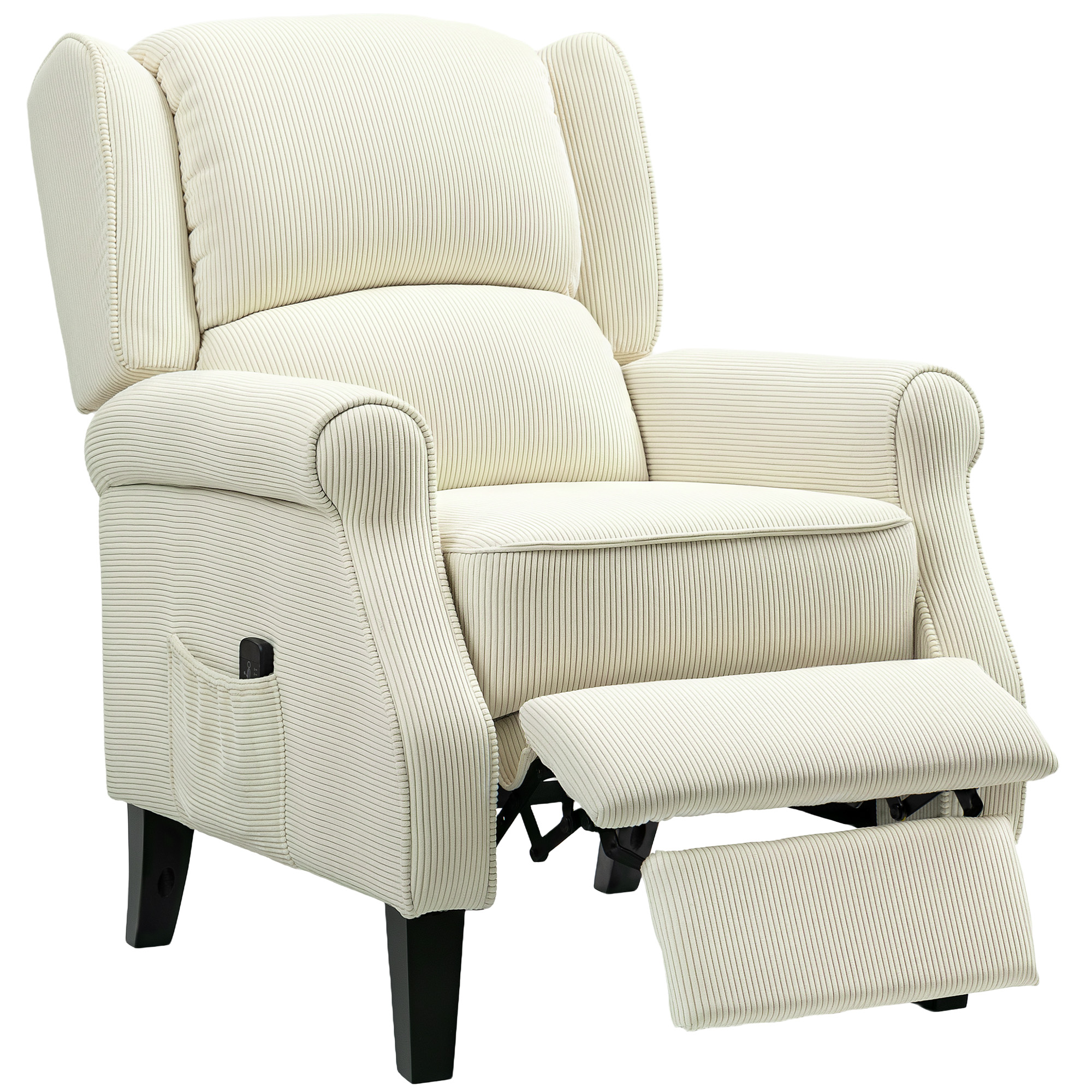 HOMCOM Push Back Recliner Chair, Vibration Massage Recliner for Living ...