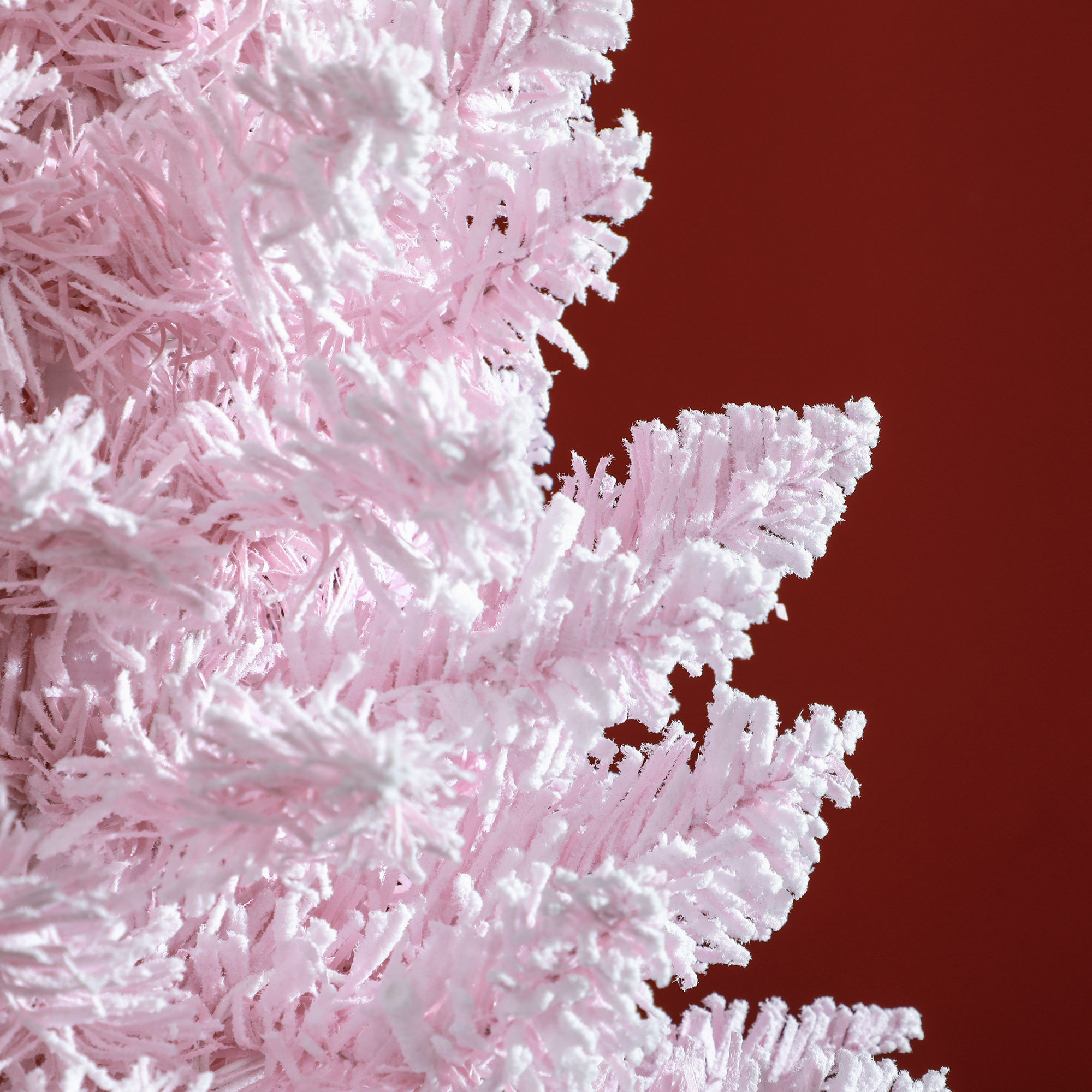 HOMCOM 6ft Pencil Christmas Tree, Slim Artificial Christmas Tree with ...