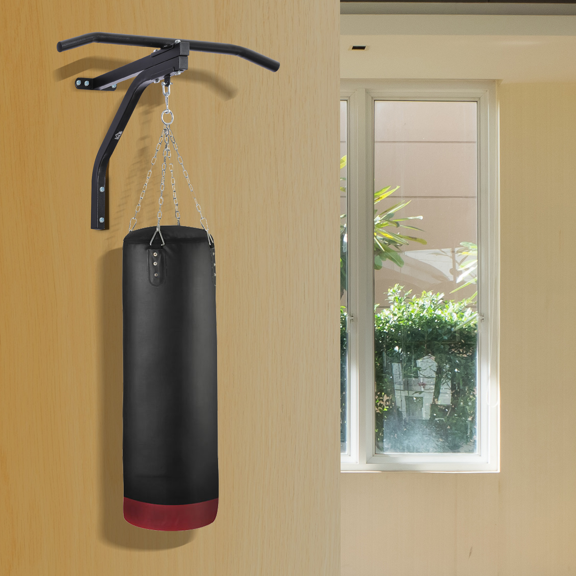 HOMCOM Punching Bag Hanger Wall Mount Bracket Kick Boxing MMA Training ...