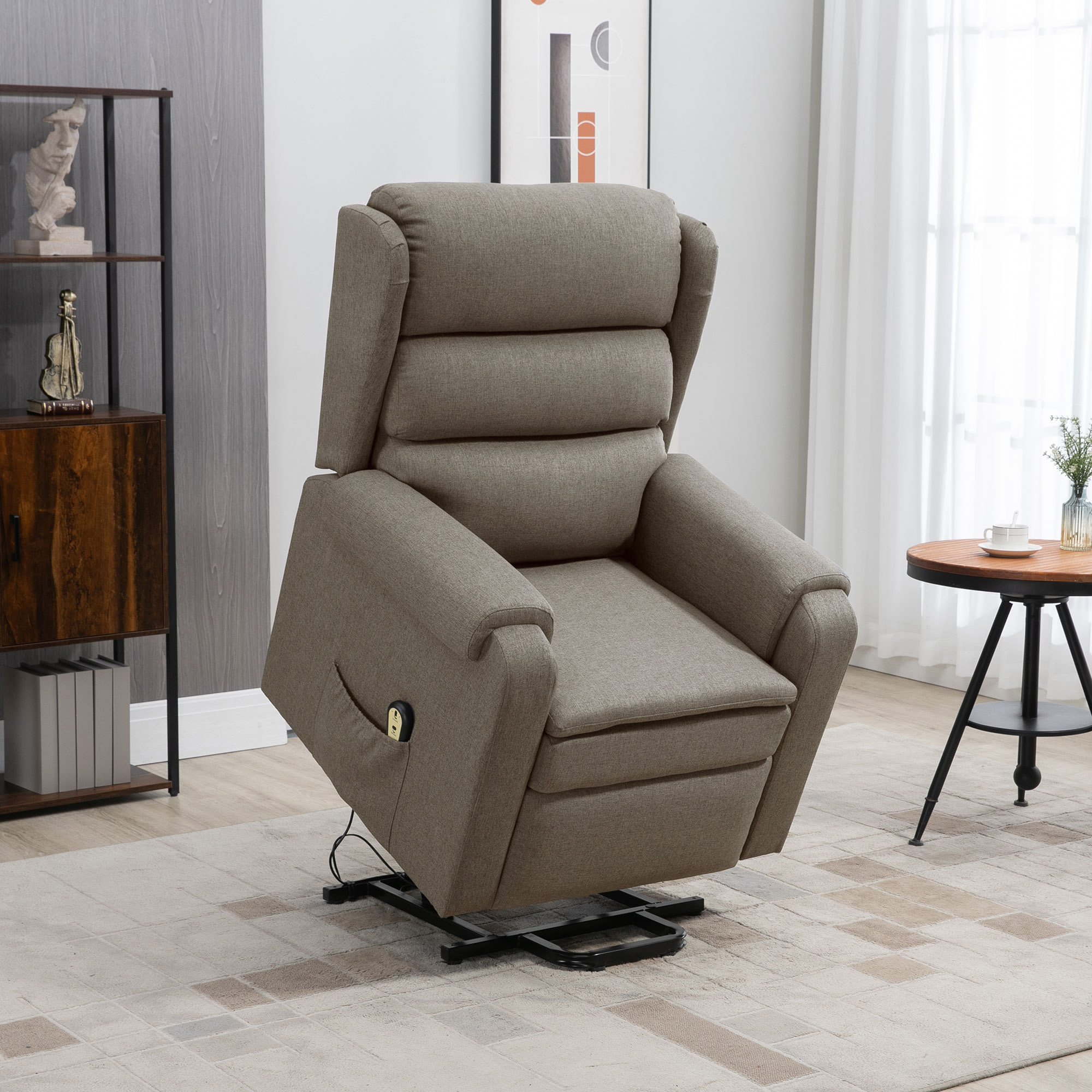 HOMCOM Lift Chair for Elderly, Power Chair Recliner with Footrest ...