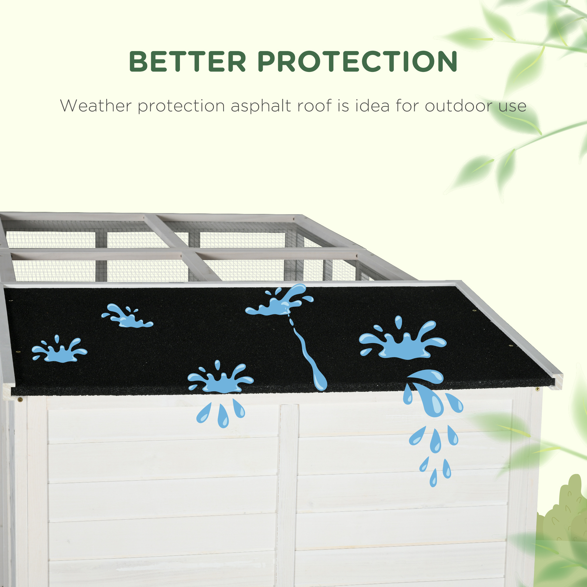 PawHut Catio Outdoor Cat Enclosure, Wooden Cat Patio Cat Window Box ...