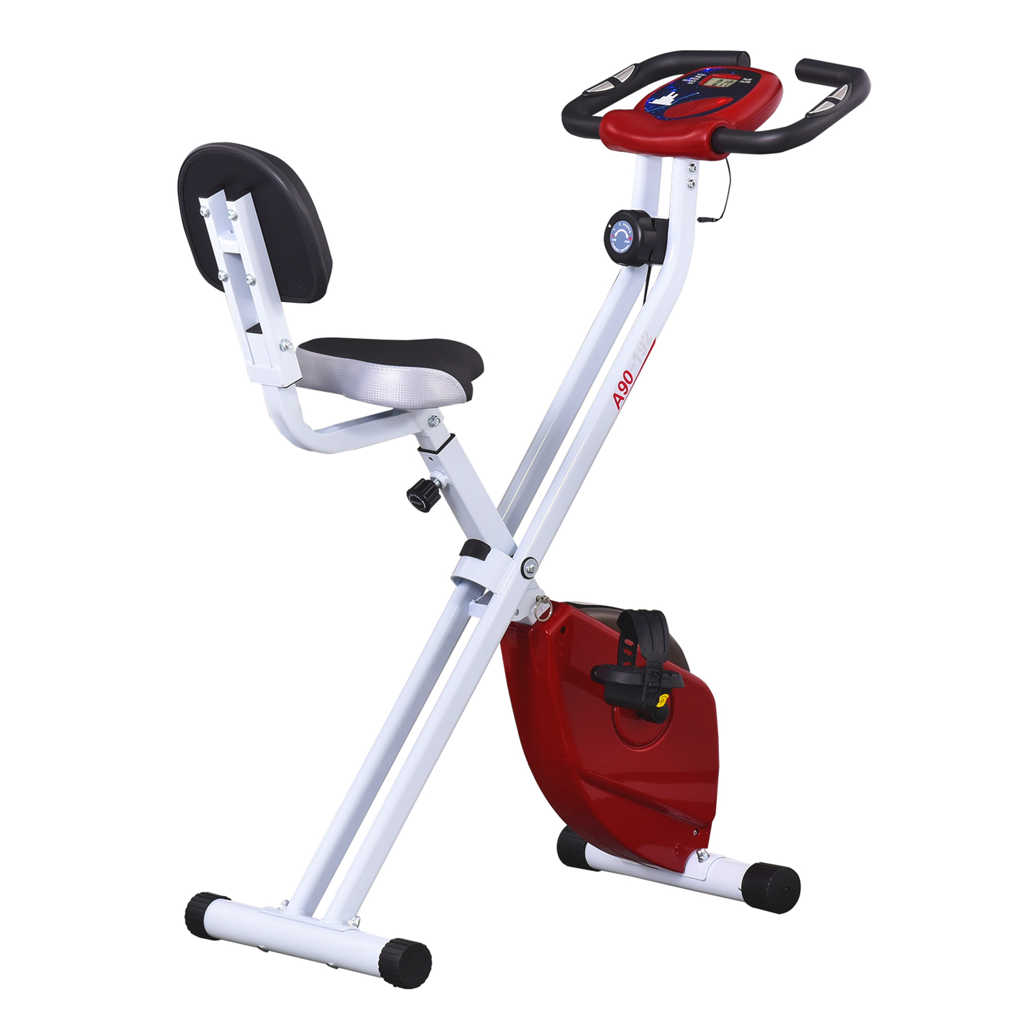 Soozier Foldable Upright Training Exercise Bike Indoor Stationary X ...