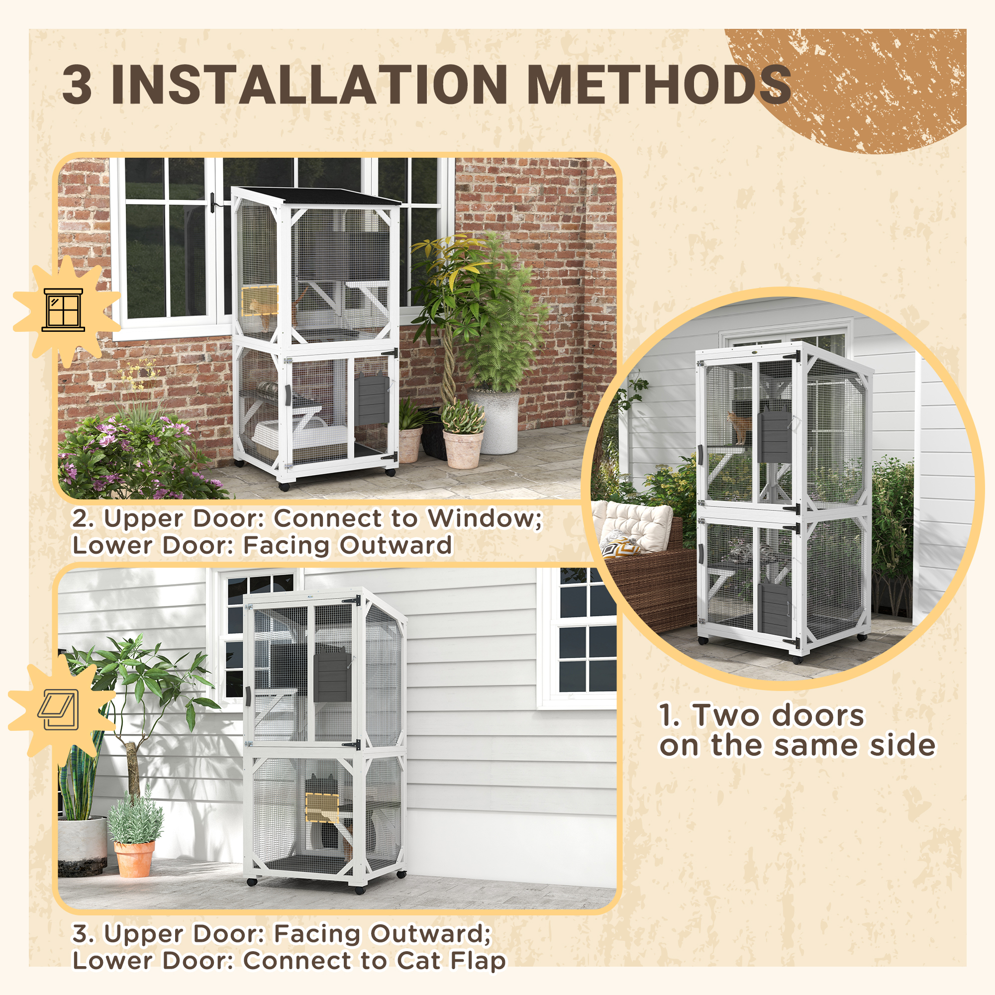 Mobile Catio With Scratching Posts GUTINNEEN Outdoor Catio Enclosure ...