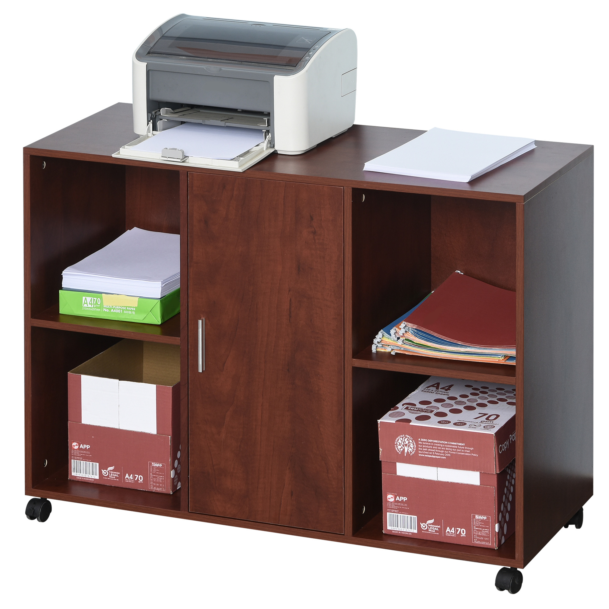 Vinsetto Multipurpose Filing Cabinet Printer Stand with an Interior ...