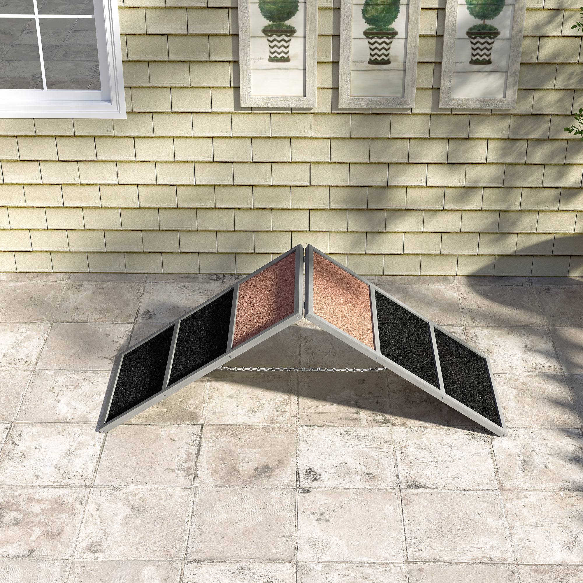 PawHut Dog Agility Equipment Ramp with Non-slip Surface, A-frame ...