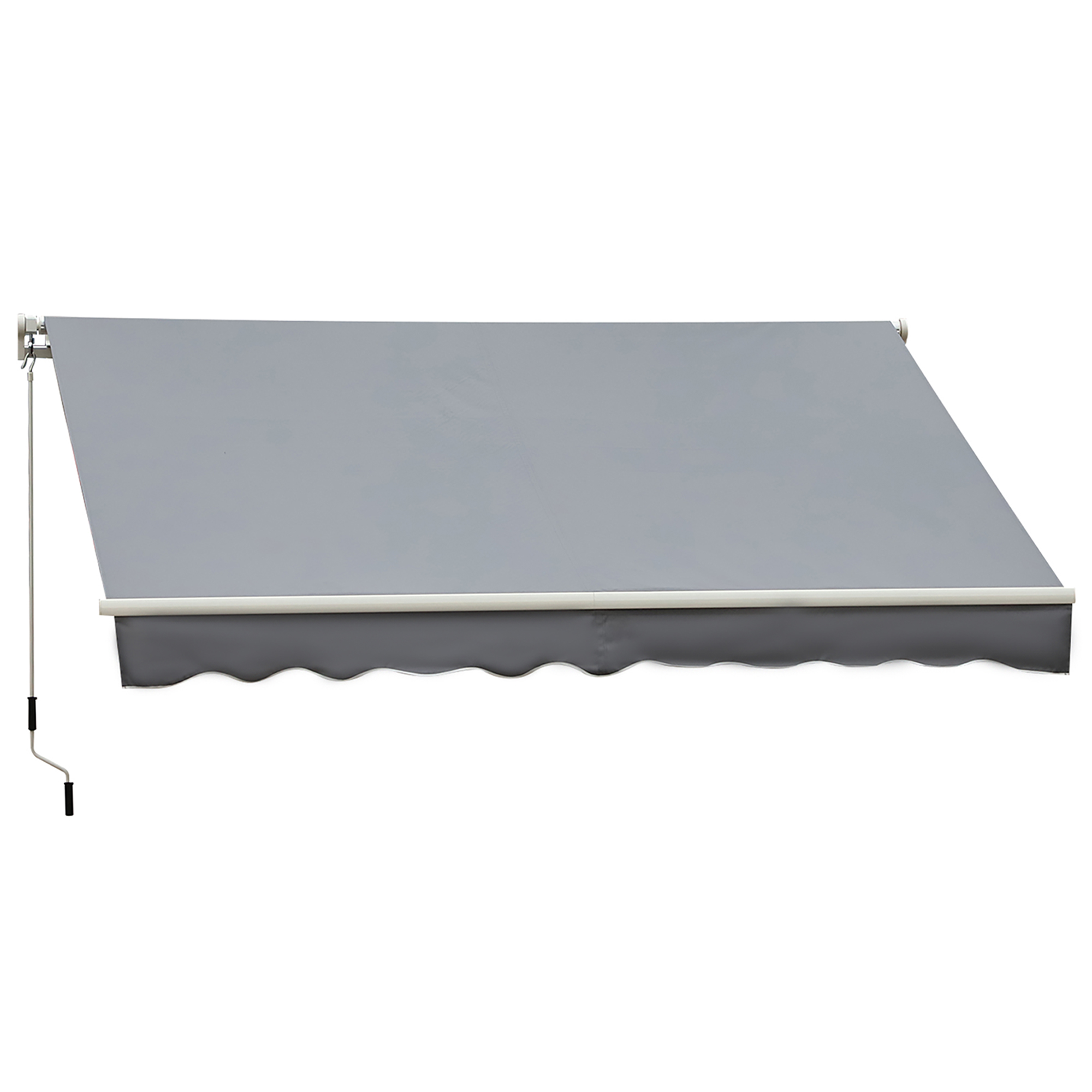 Outsunny 13x8 Retractable Patio Awning Manual Grey | Aosom Canada