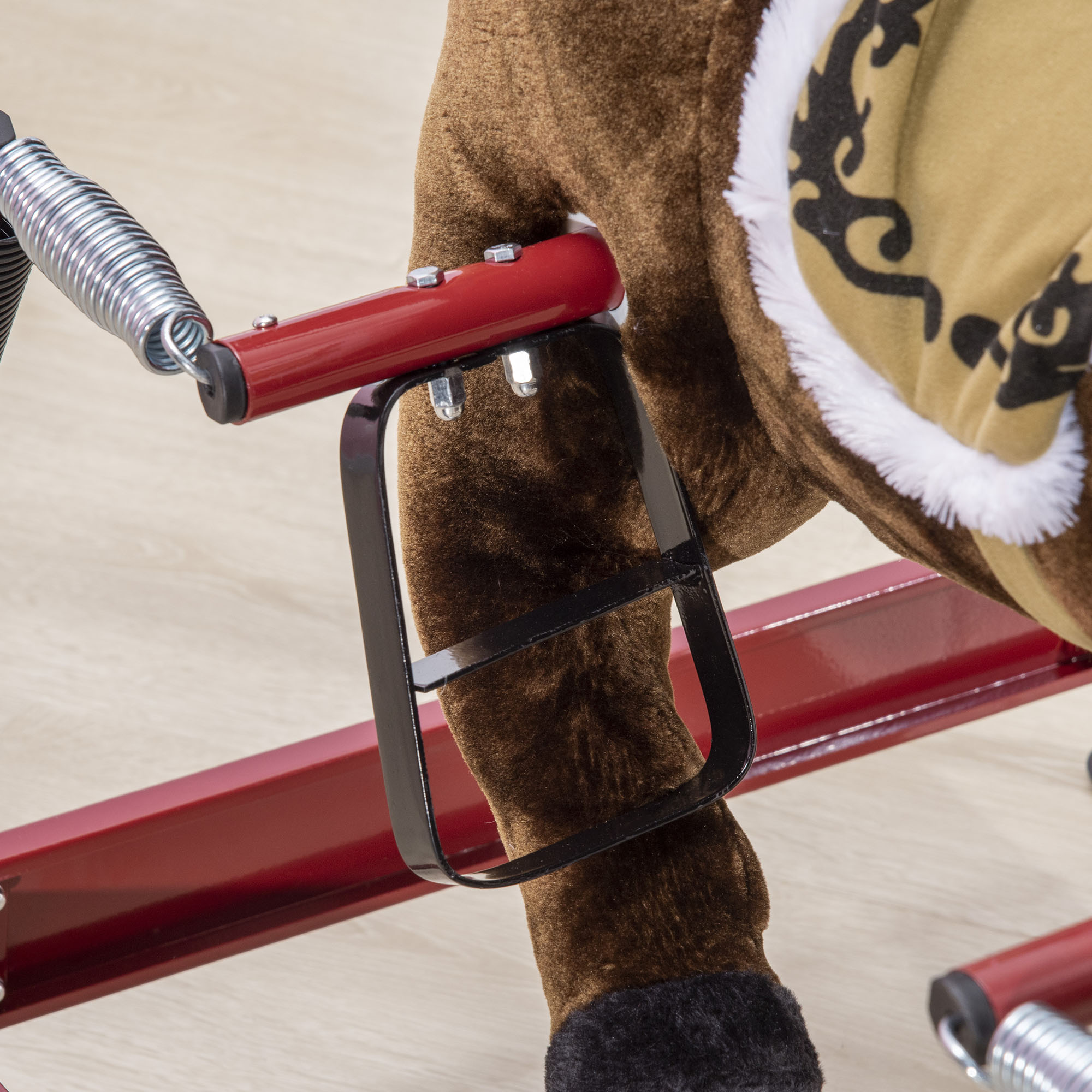 Qaba Bouncing Rocking Horse for Girls and Boys with Animal Sounds ...