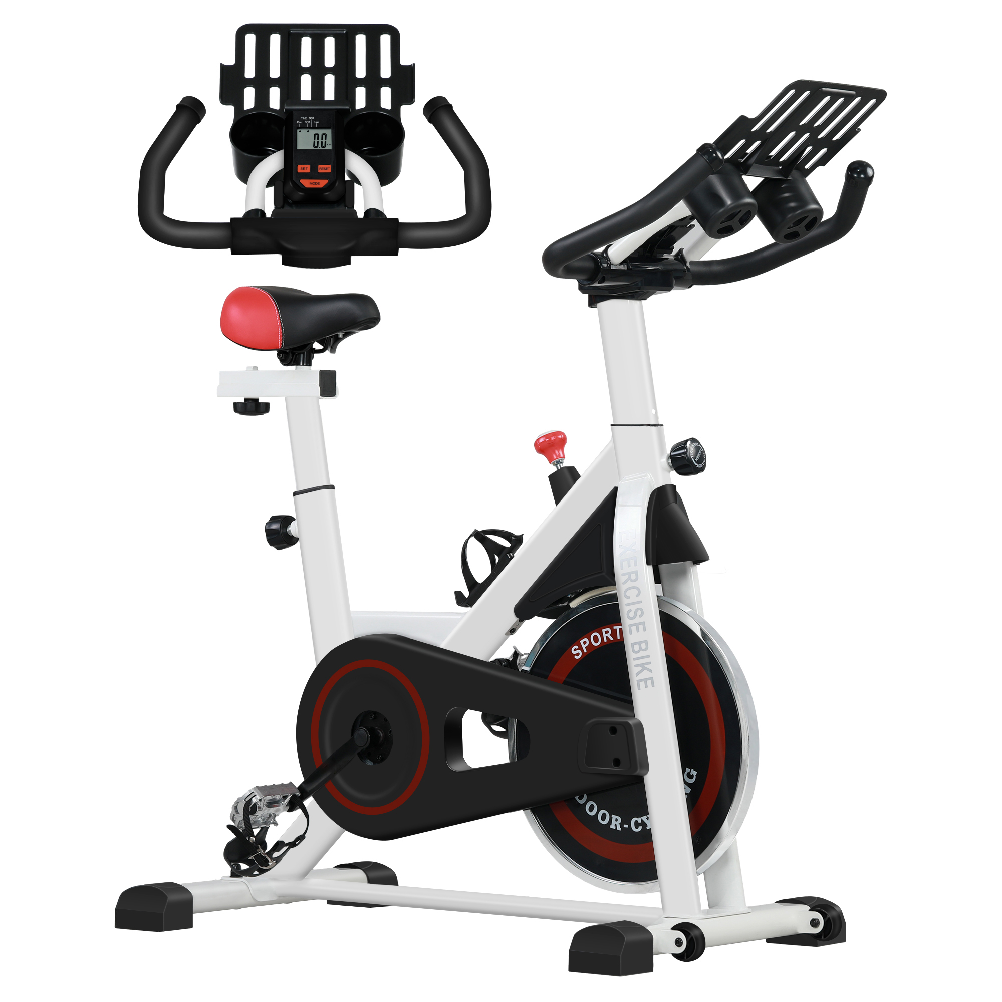 Soozier Adjustable Exercise Bike Aerobic Training Indoor Cycling ...