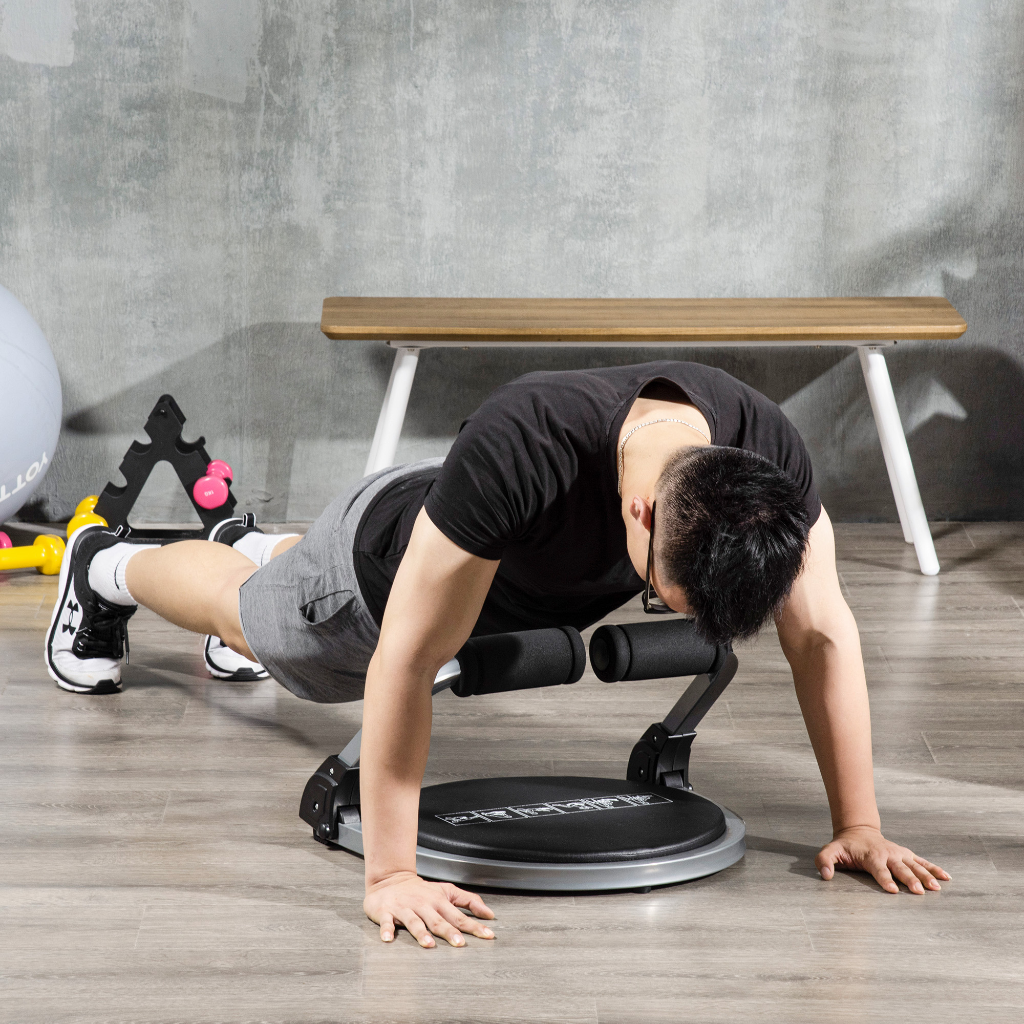 Soozier Ab Crunch Machine, Ab Workout Equipment, Whole Body Exercise ...