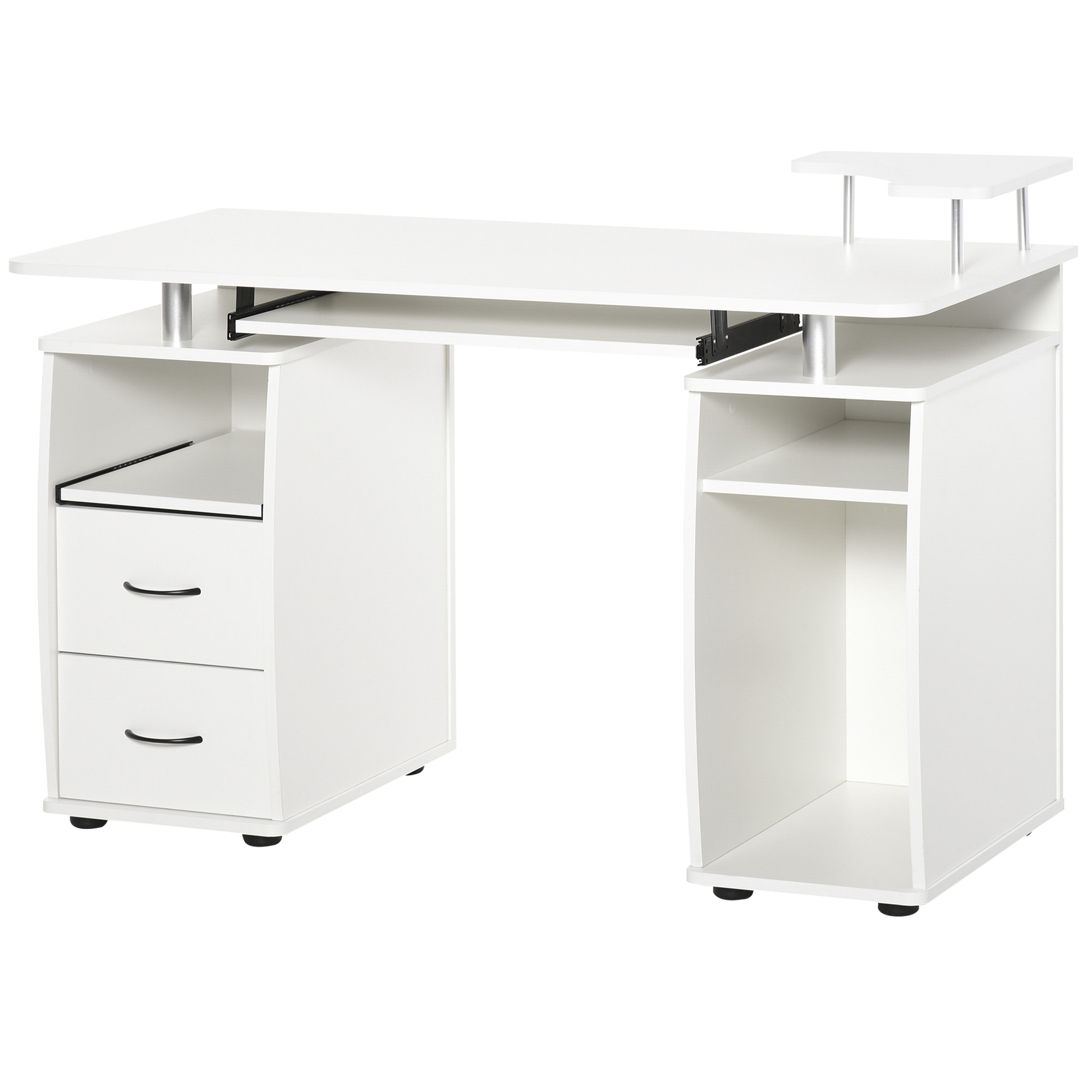 HOMCOM Multi-Function Computer Desk, Home Office Workstation with ...