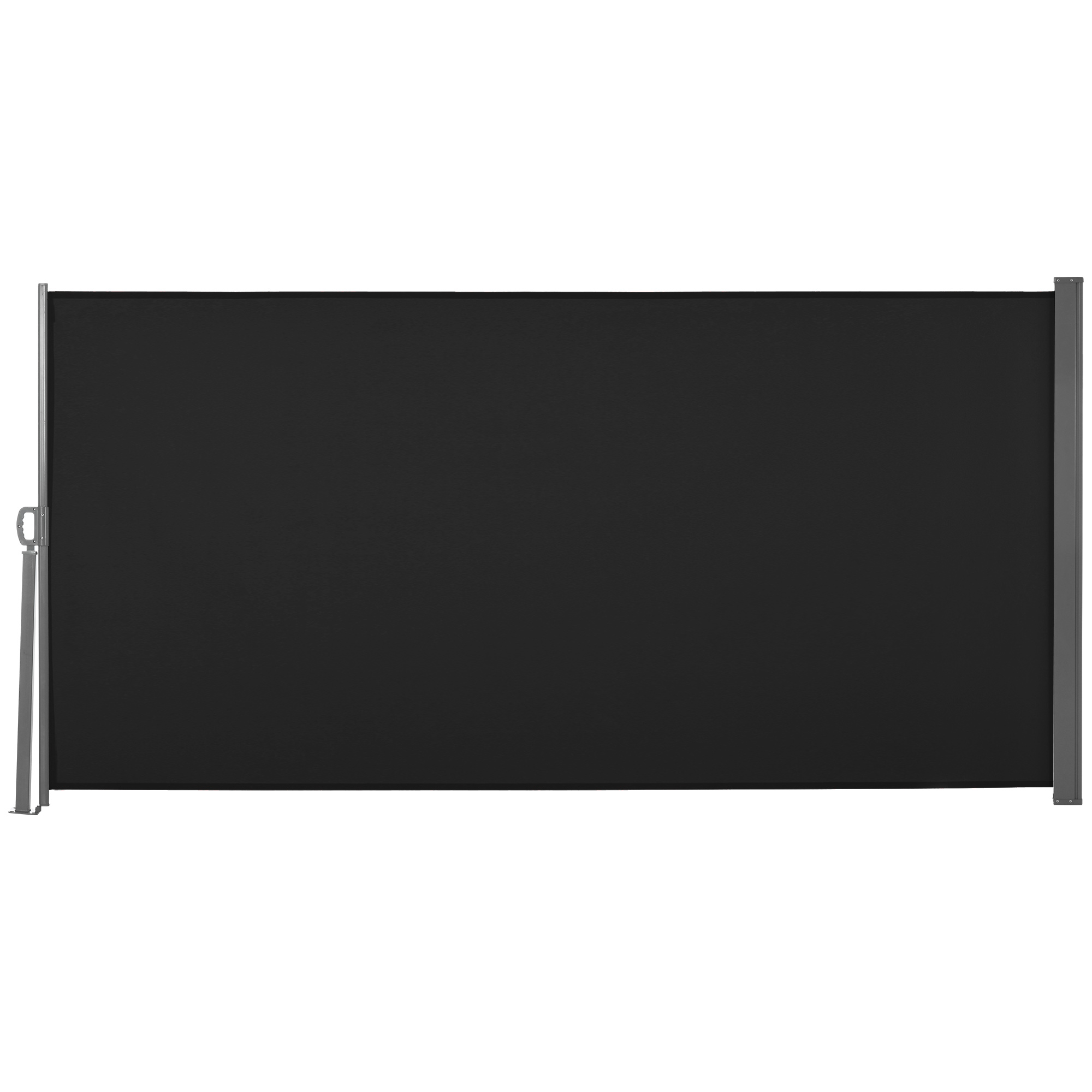 Outsunny 10' x 5' Side Awning, Retractable Privacy Screen & Driveway ...