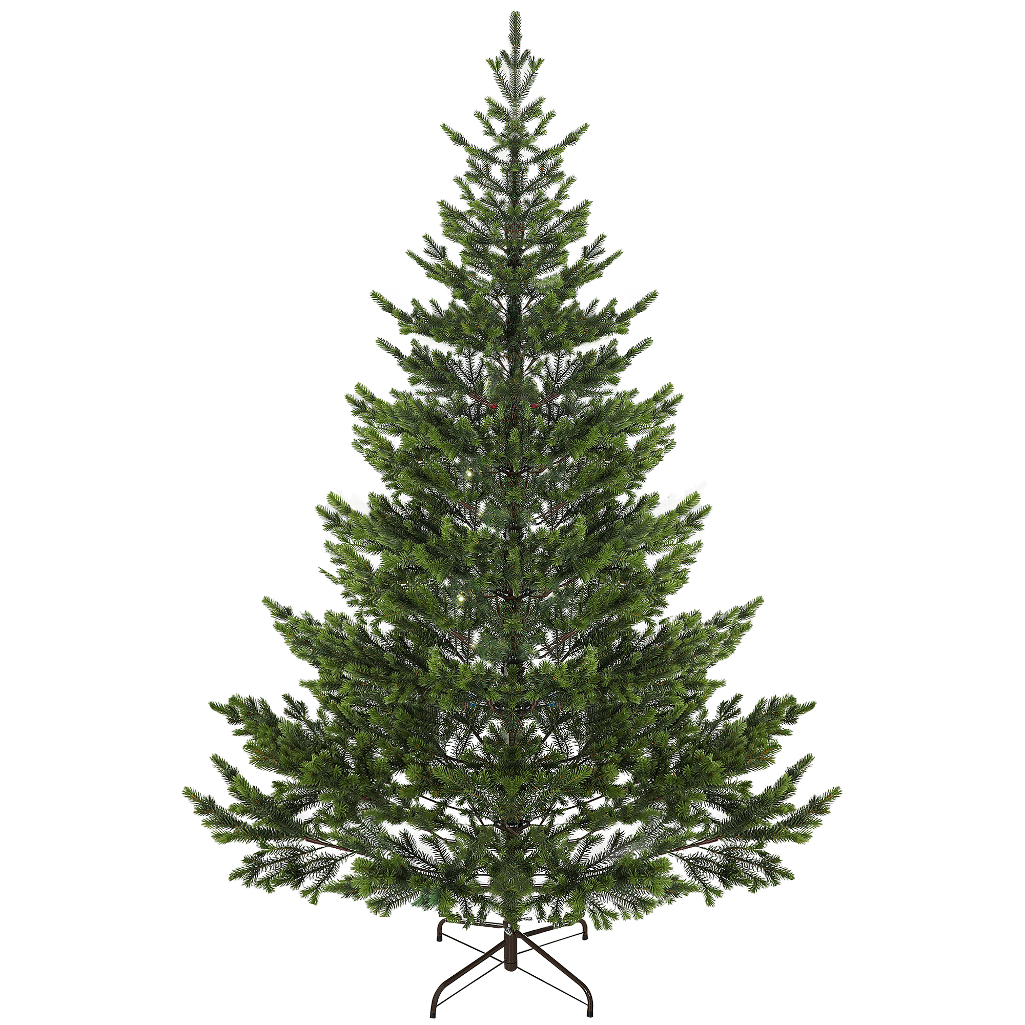 HOMCOM 7ft Artificial Prelit Sparse Christmas Tree with Steel Stand and ...