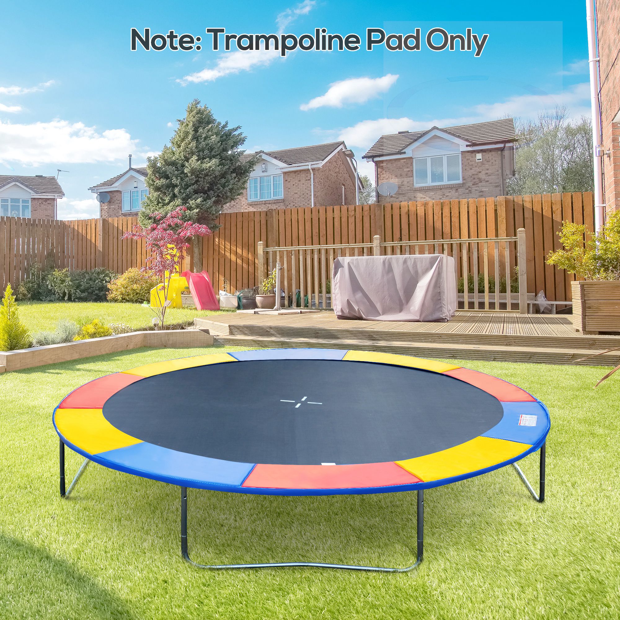HOMCOM ⌀8ft Trampoline Pad Spring Safety Replacement Gym Bounce Jump ...