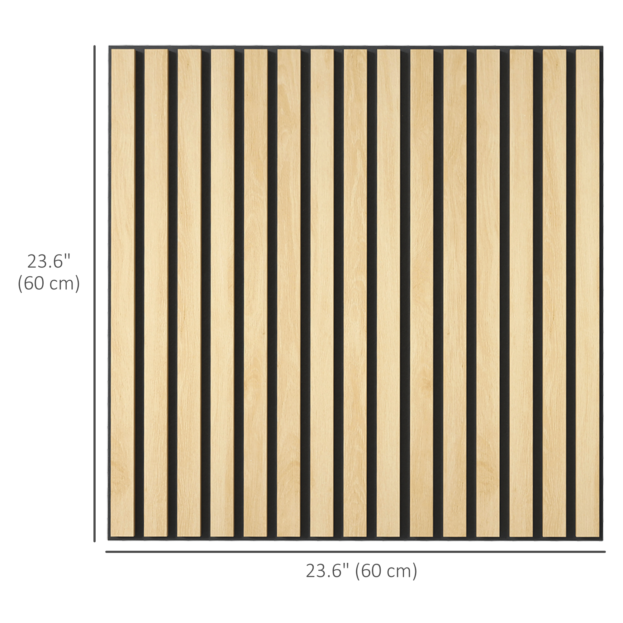 HOMCOM 24"x24" Wood Panels for Wall, 4 Pack Acoustic Panels, Sound ...