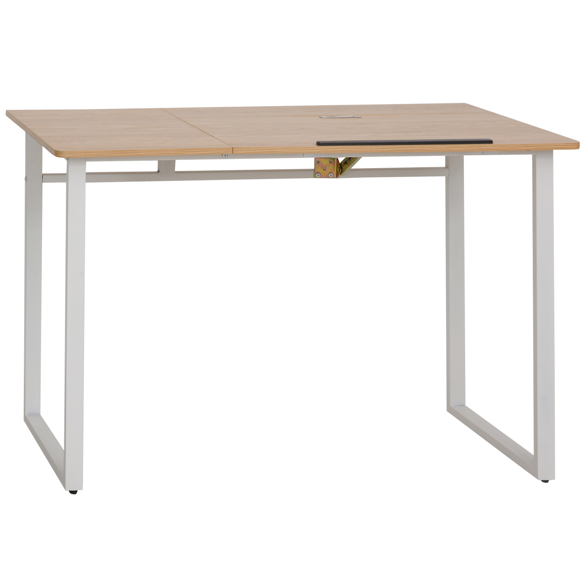 HOMCOM Computer Desk Writing Table with Small Angle Adjustable Tabletop ...