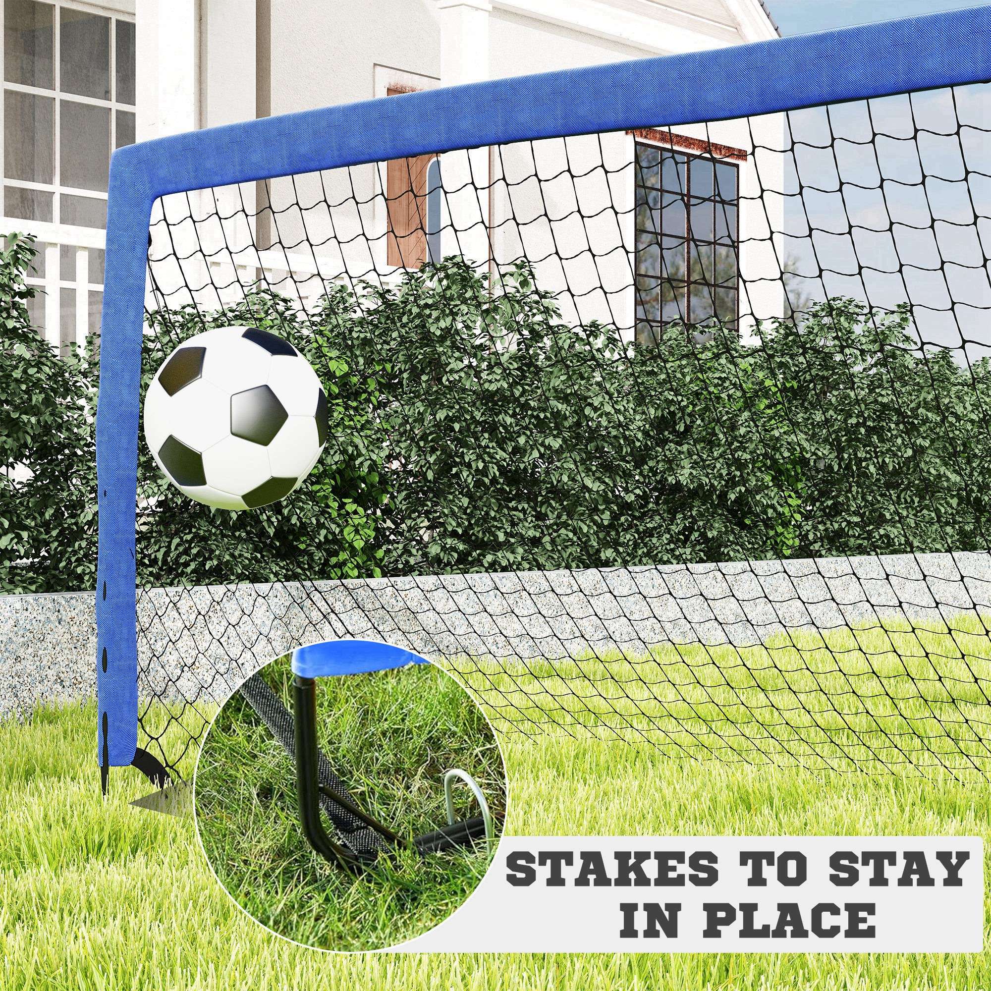 Soozier Set of 2 Soccer Nets for Backyard, Portable Soccer Goal for ...