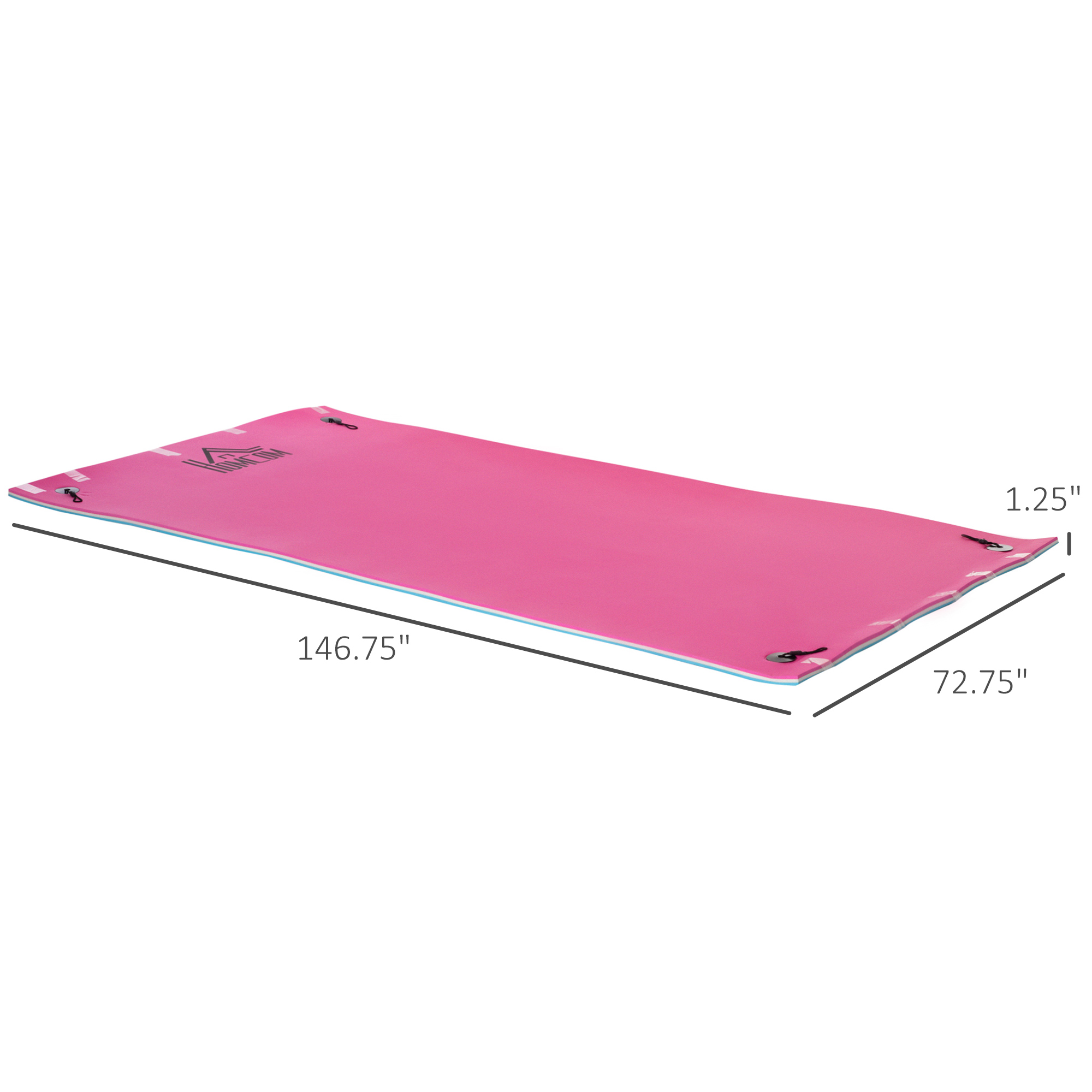 HOMCOM 12x6ft Floating Mat Floating Lily Pad Water Carpet Float Aqua ...