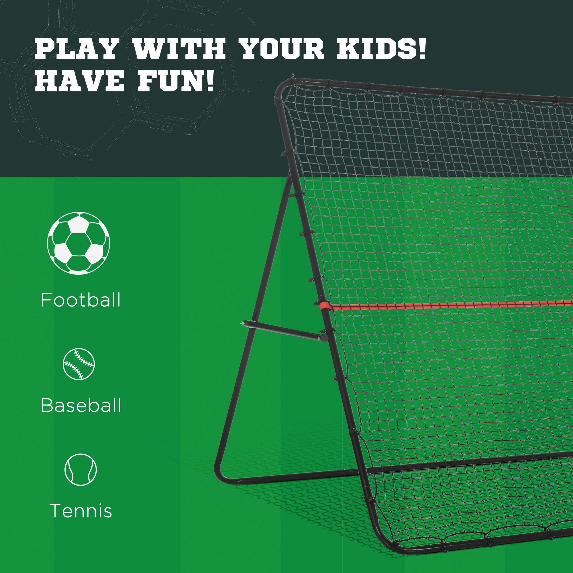 Soozier Soccer Rebounder Net, Adjustable and Foldable Multi-Sport ...
